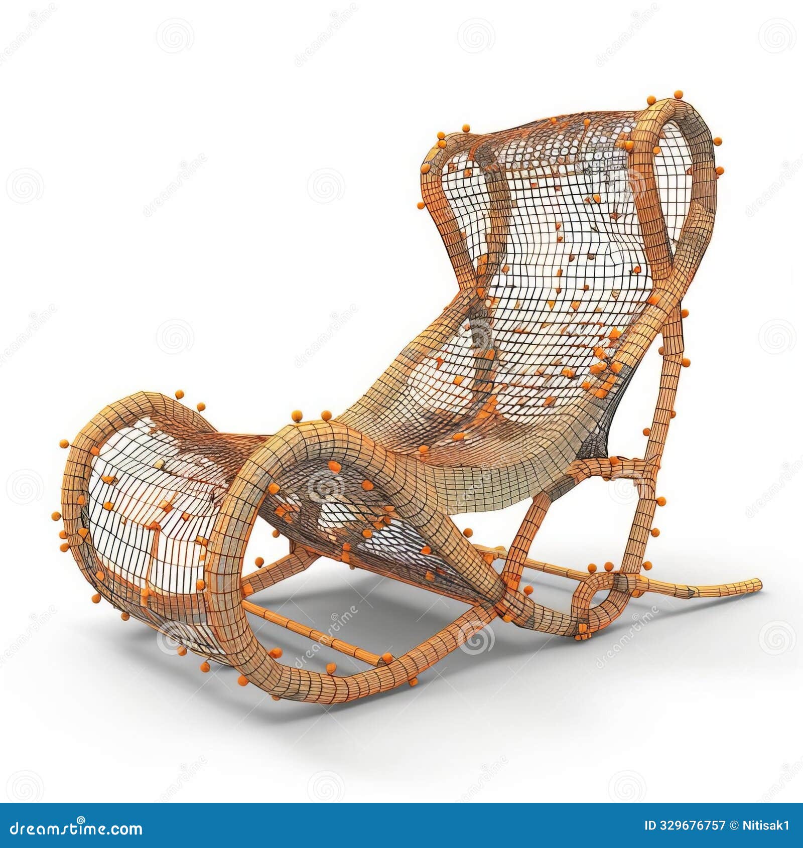 Summerthemed 3D Model of a Beach Chairs Patterns Formed by Dynamic Data ...