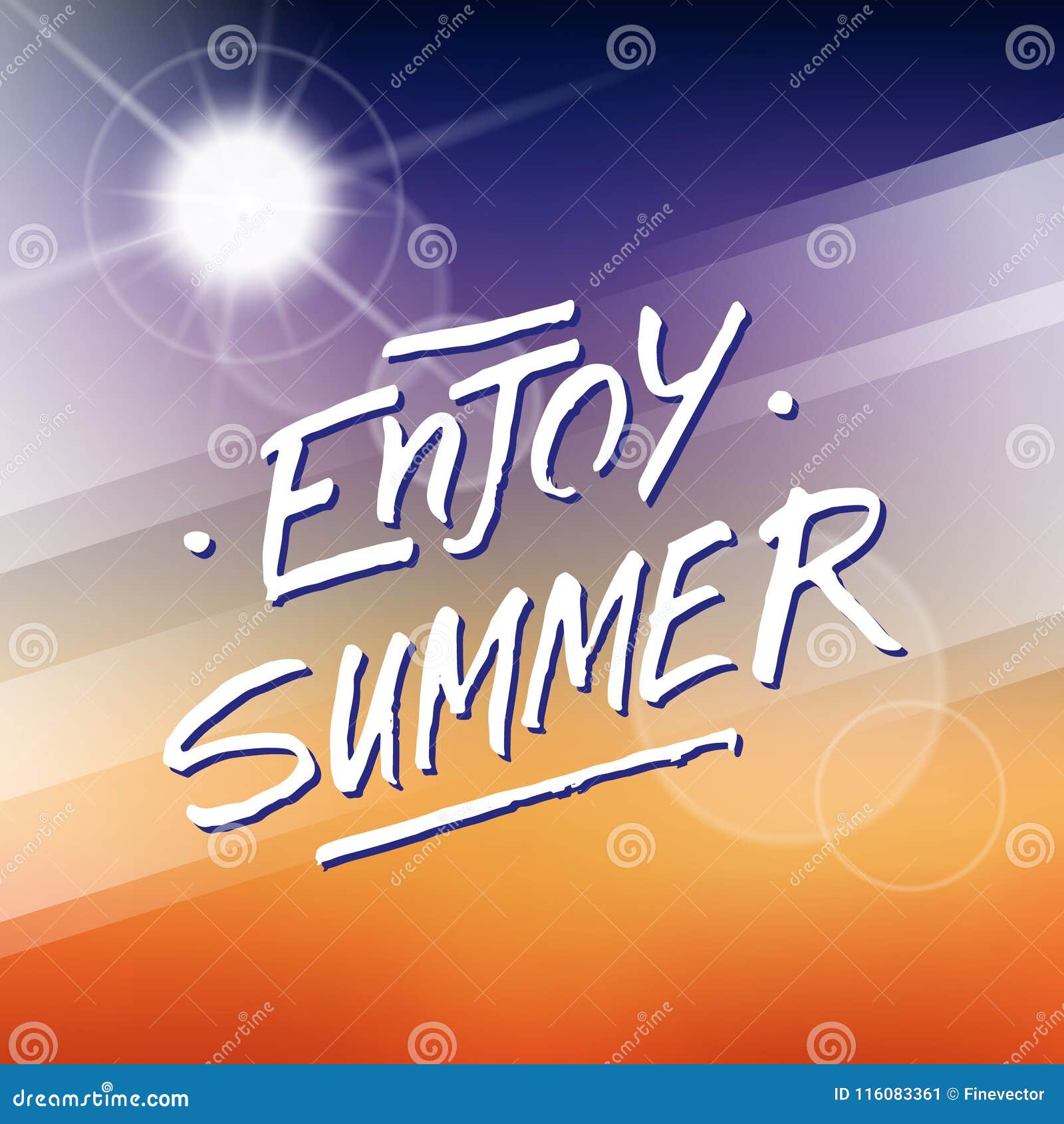 - Summertime - Handwritten Lettering Word Vector Illustration ...