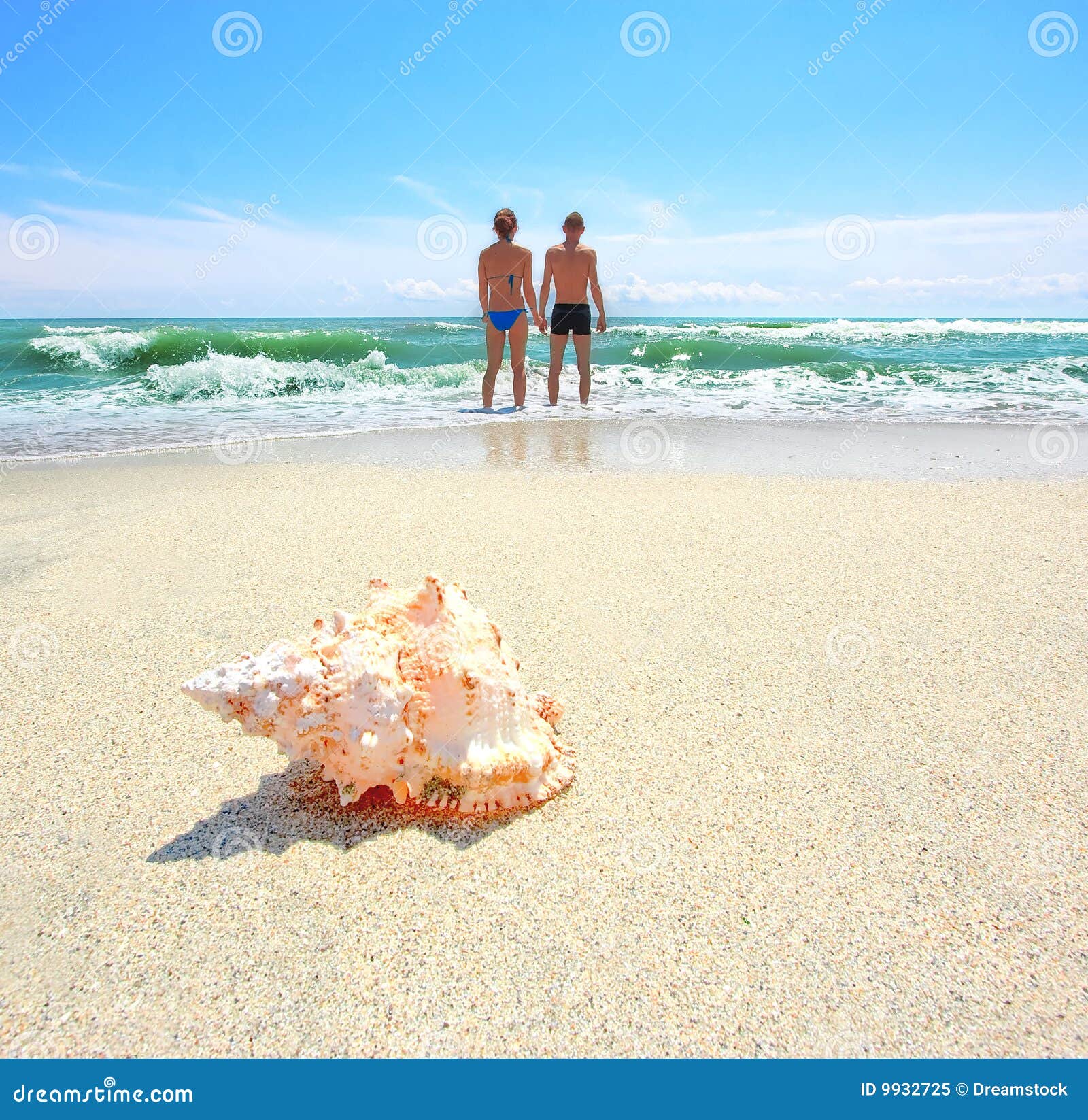 Summertime at beach stock image. Image of happiness, ocean - 9932725