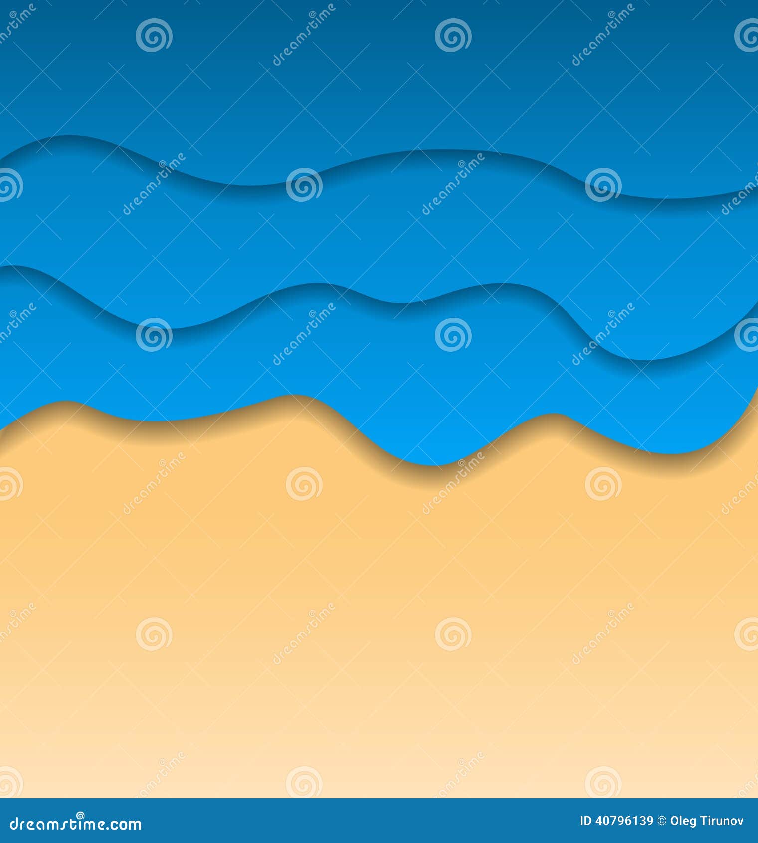 Summertime Beach Background, Paper Cut Style Stock Vector ...