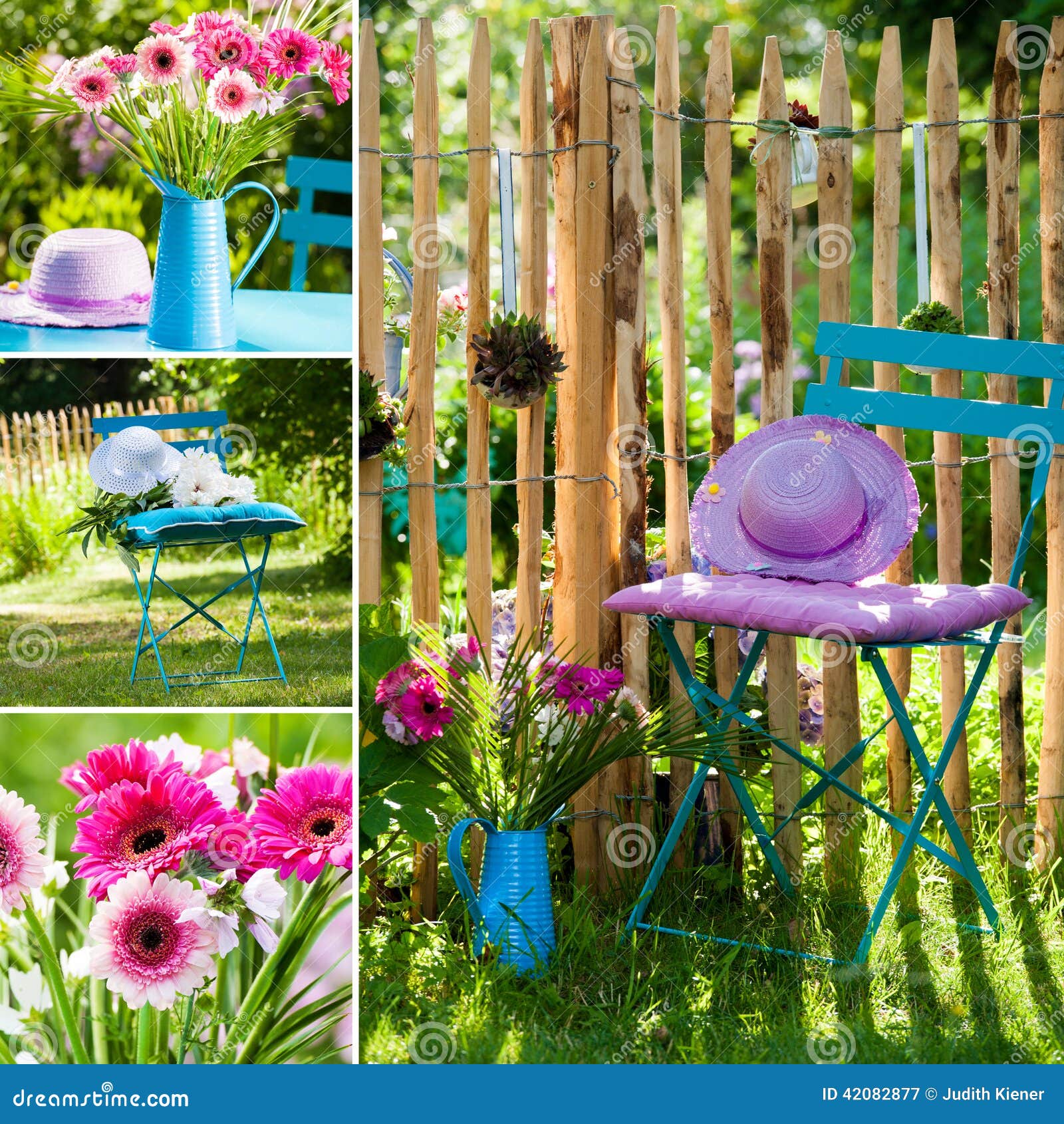 Summertime collage stock image. Image of flowers, garden - 42082877
