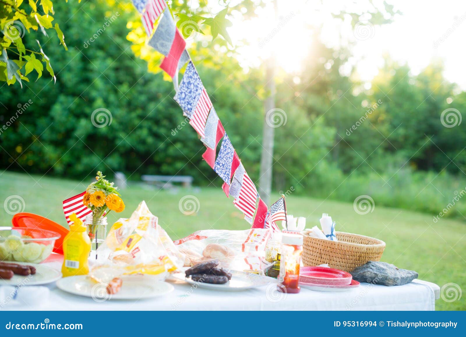 Summertime cookout stock photo. Image of foodie, flower - 95316994