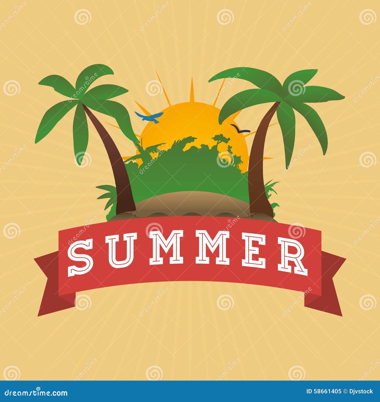 Summertime design stock vector. Illustration of enjoy - 58661405