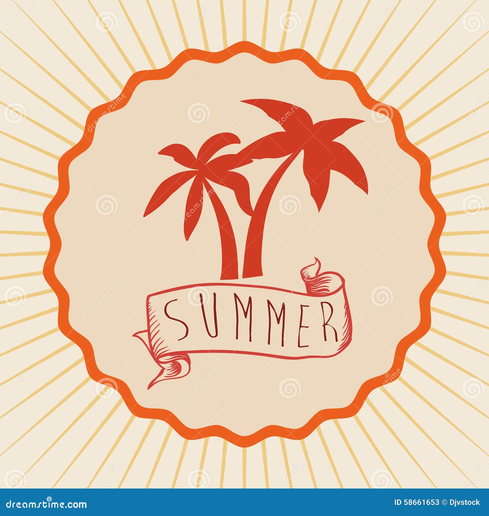 Summertime design stock vector. Illustration of resort - 58661653