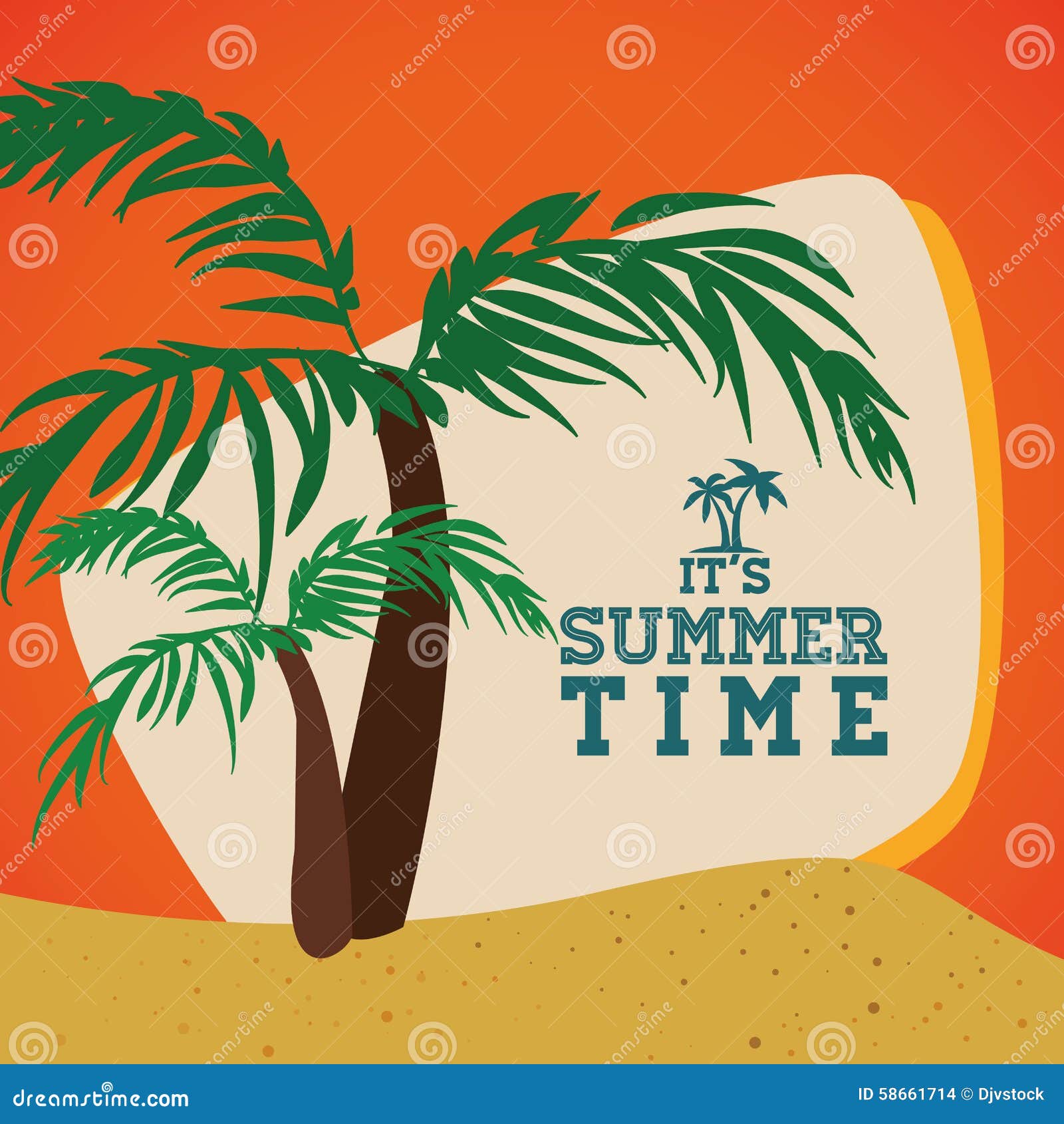 Summertime design stock vector. Illustration of beautiful - 58661714