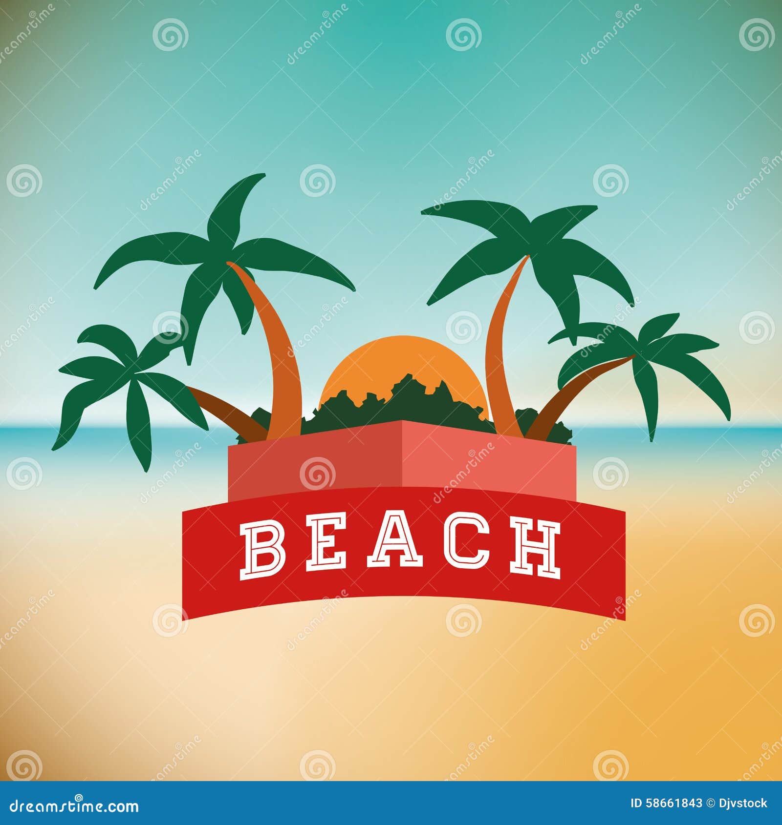 Summertime design stock vector. Illustration of destinations - 58661843