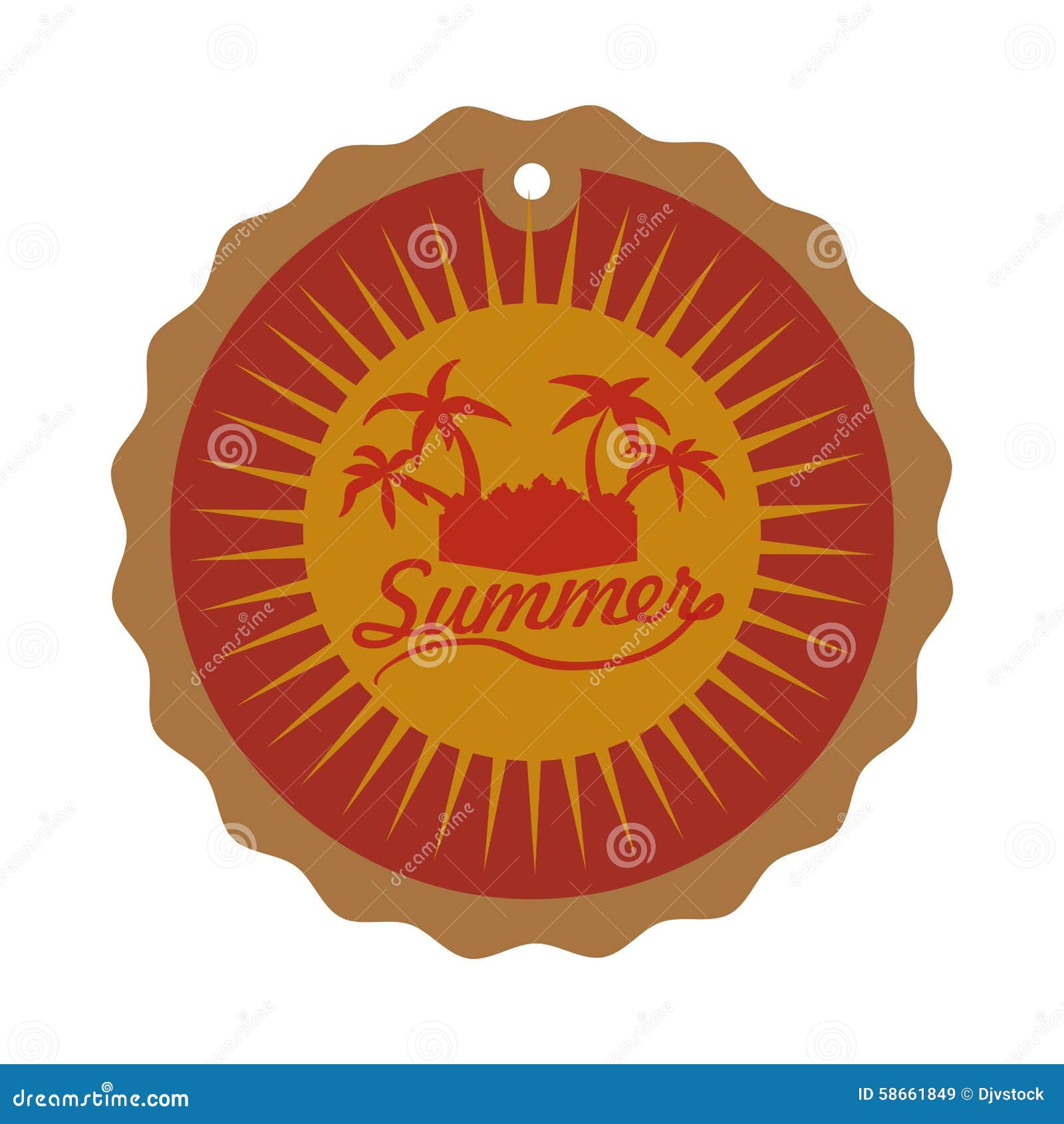 Summertime design stock vector. Illustration of island - 58661849