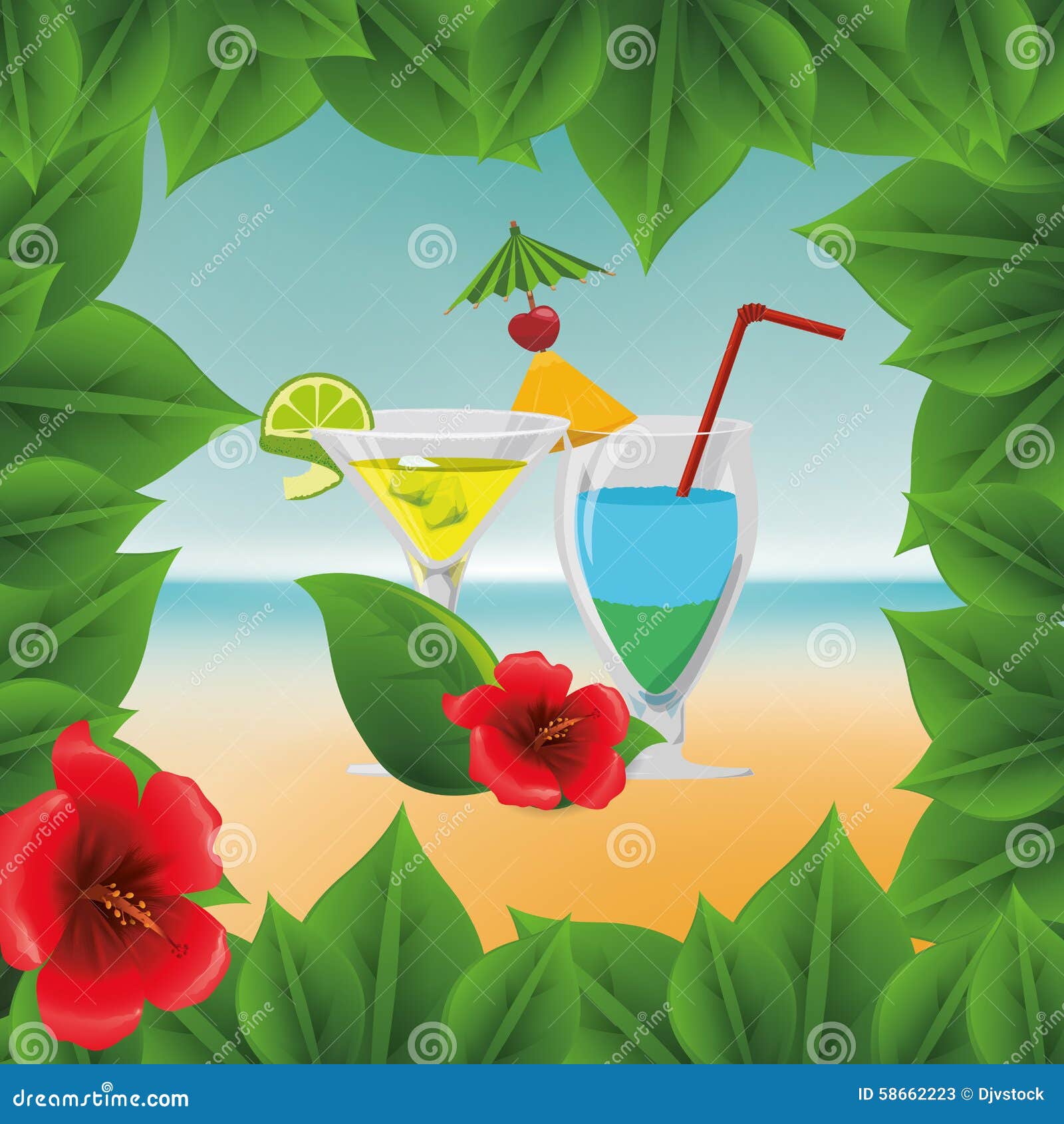 Summertime design stock vector. Illustration of nature - 58662223