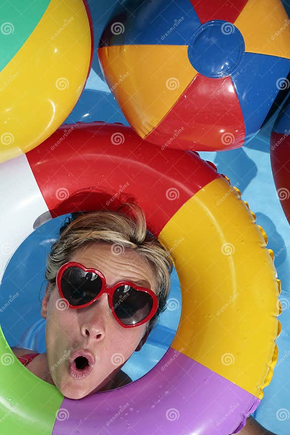 Summertime Fun stock image. Image of swim, sunbathe, blue - 9908821