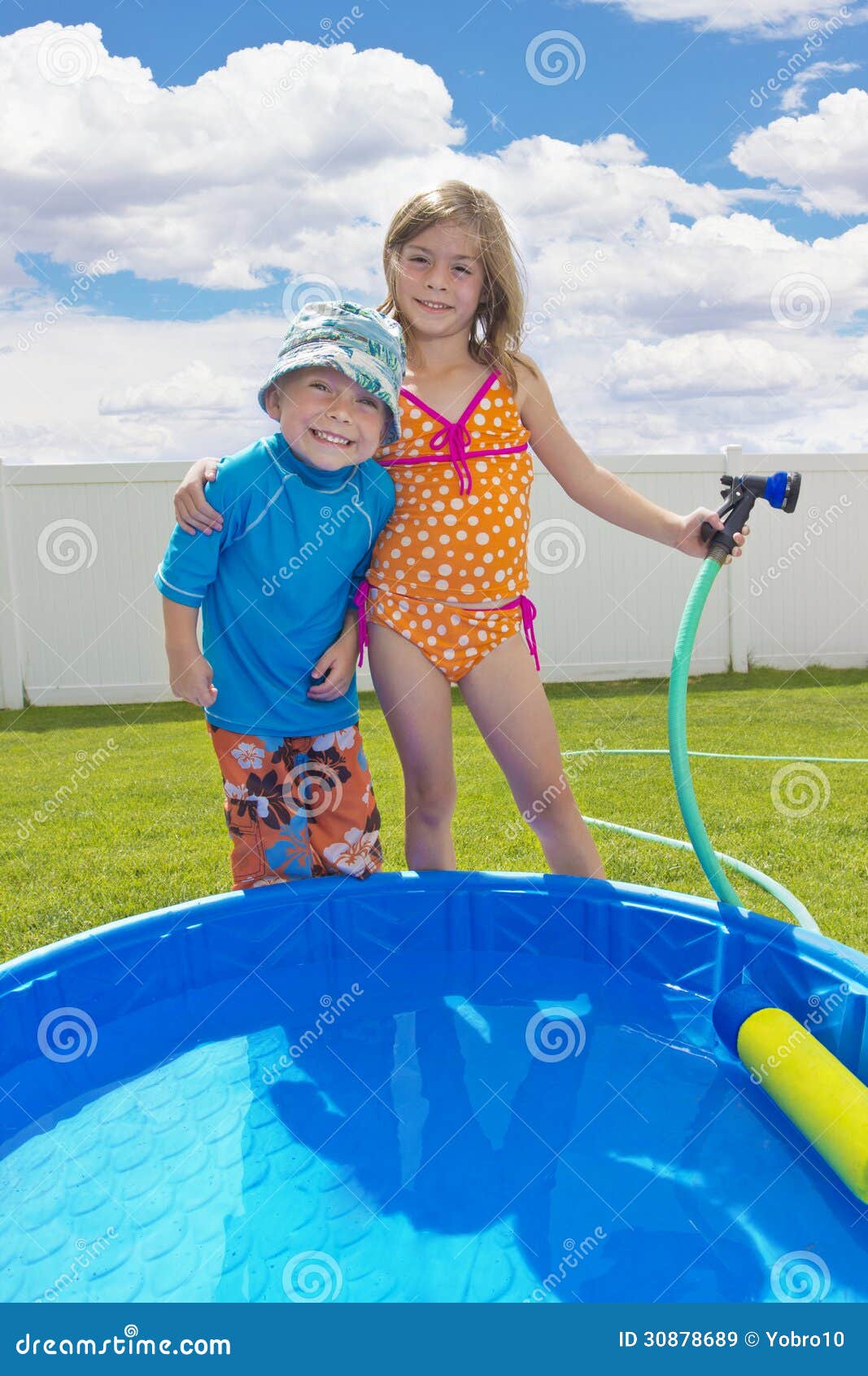 Summertime Fun in the Back Yard Stock Image - Image of children, play ...