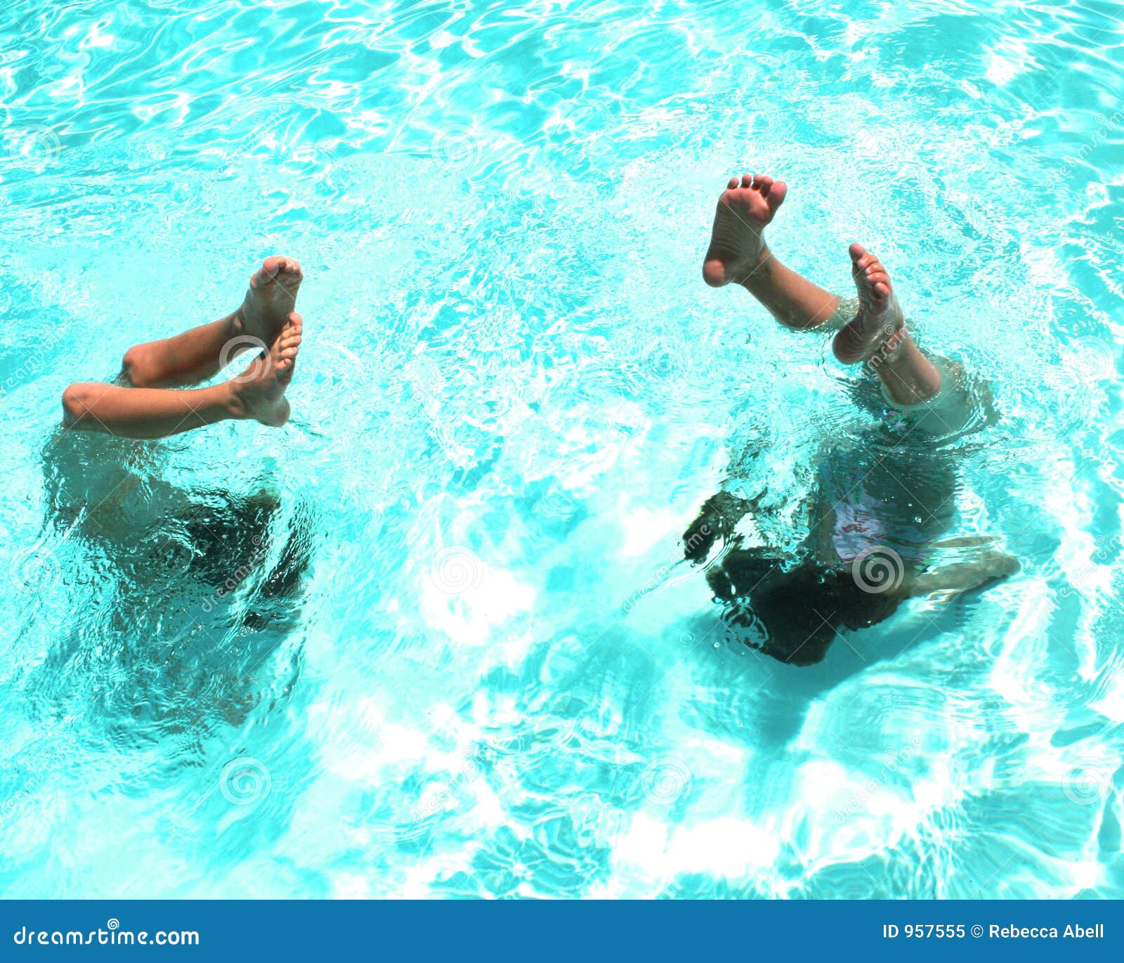 Summertime Handstands stock image. Image of child, pool - 957555
