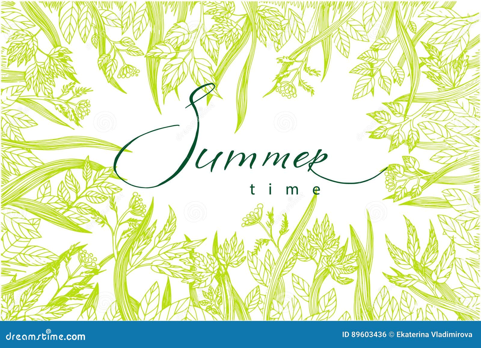 - Summertime - Handwritten Lettering Word Vector Illustration ...
