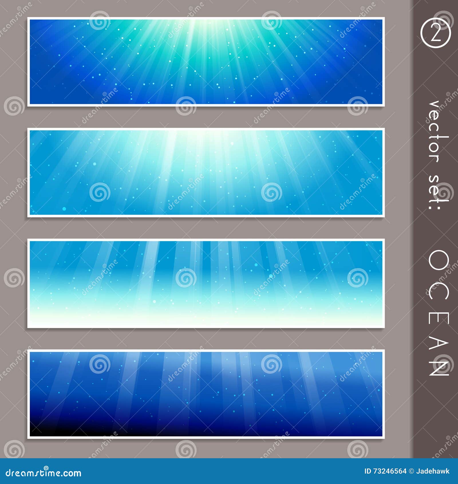 Summertime ocean banners stock vector. Illustration of holiday - 73246564