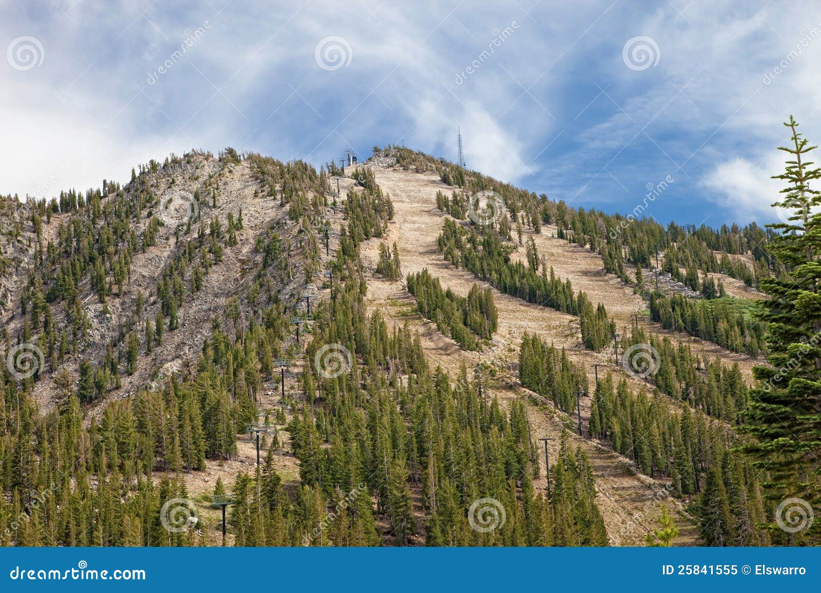 Summertime Ski Slope Royalty-Free Stock Photography | CartoonDealer.com ...