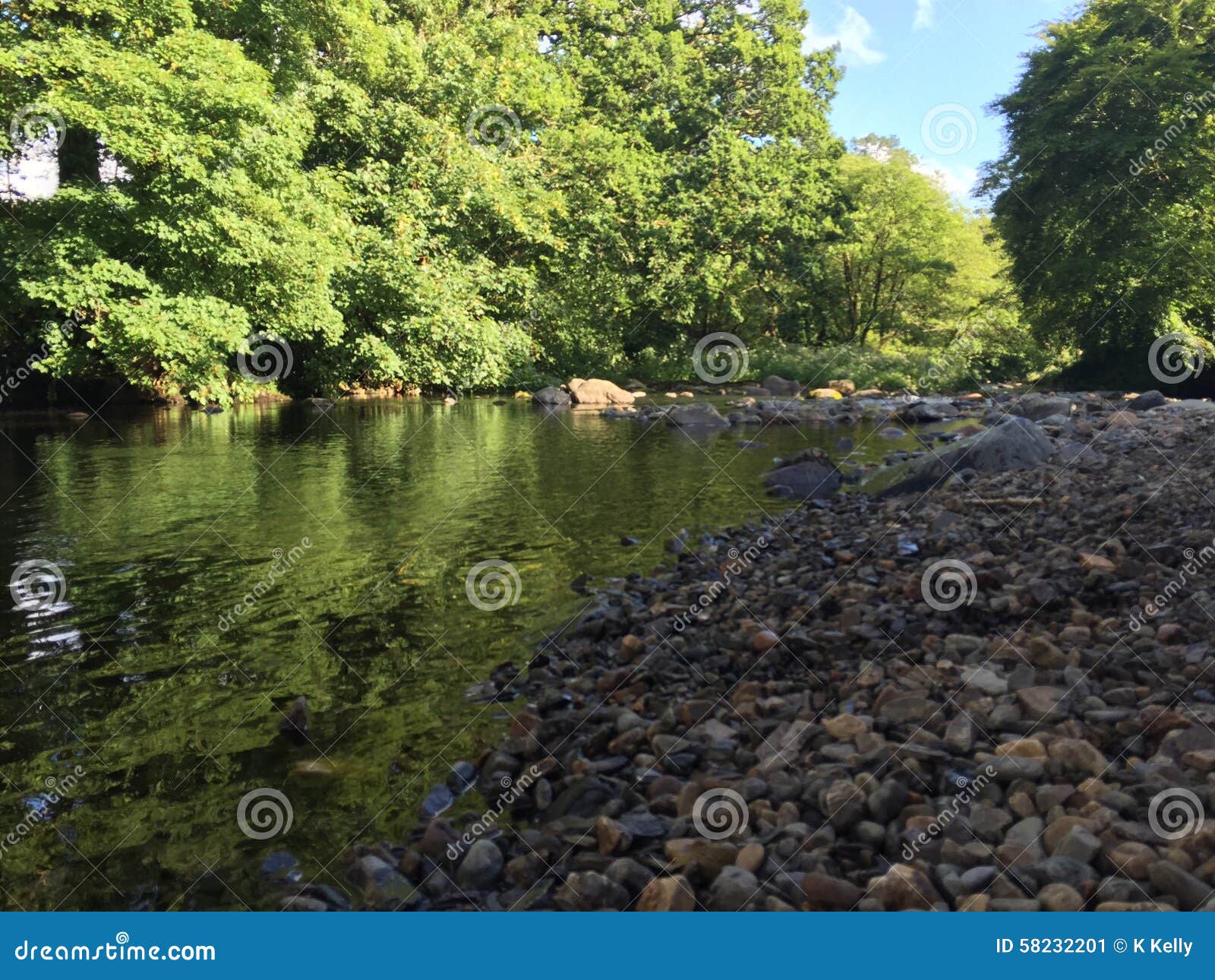 Summertime streams stock image. Image of pebbles, streams - 58232201