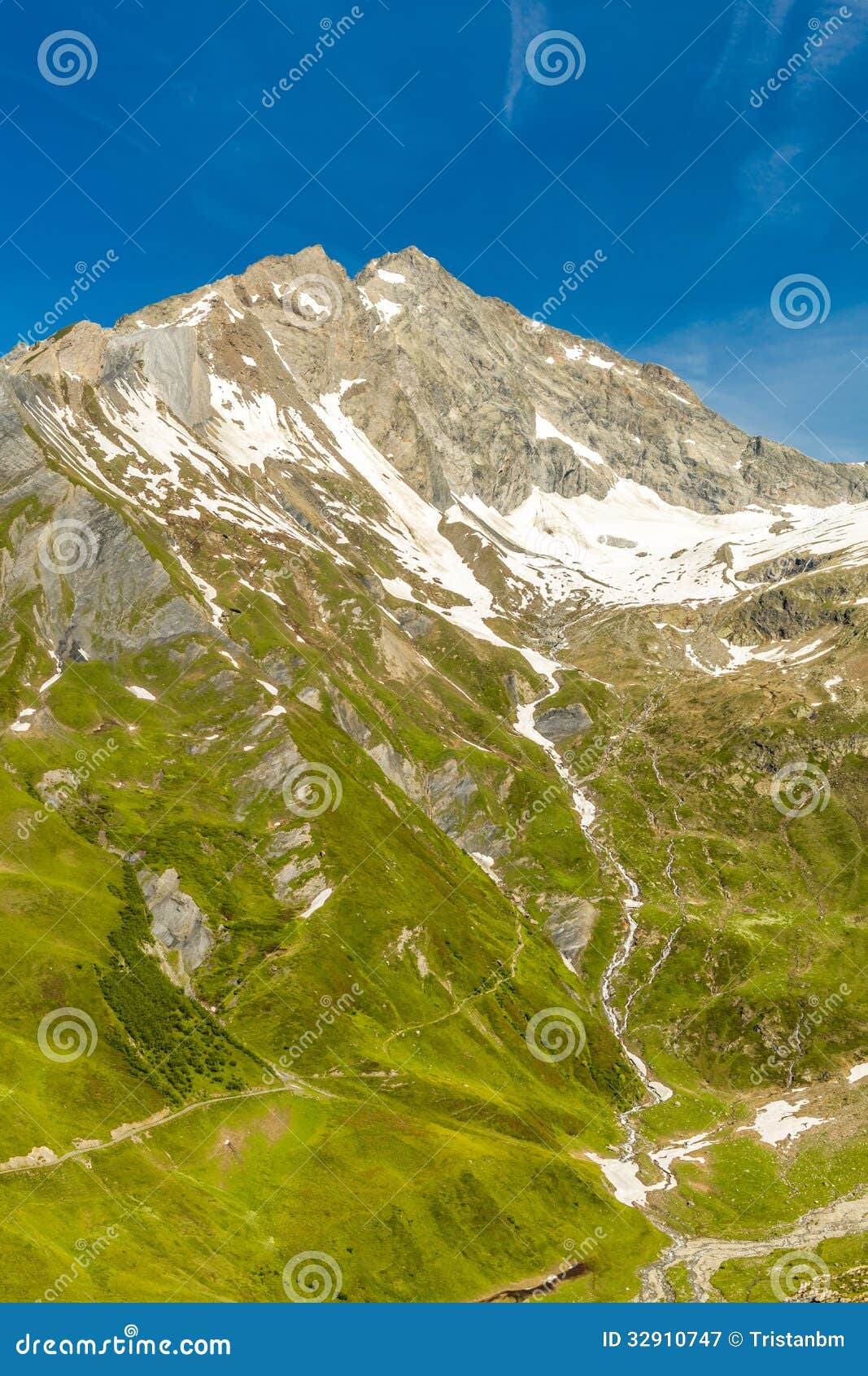 A summit in the Alps stock image. Image of blue, summit - 32910747
