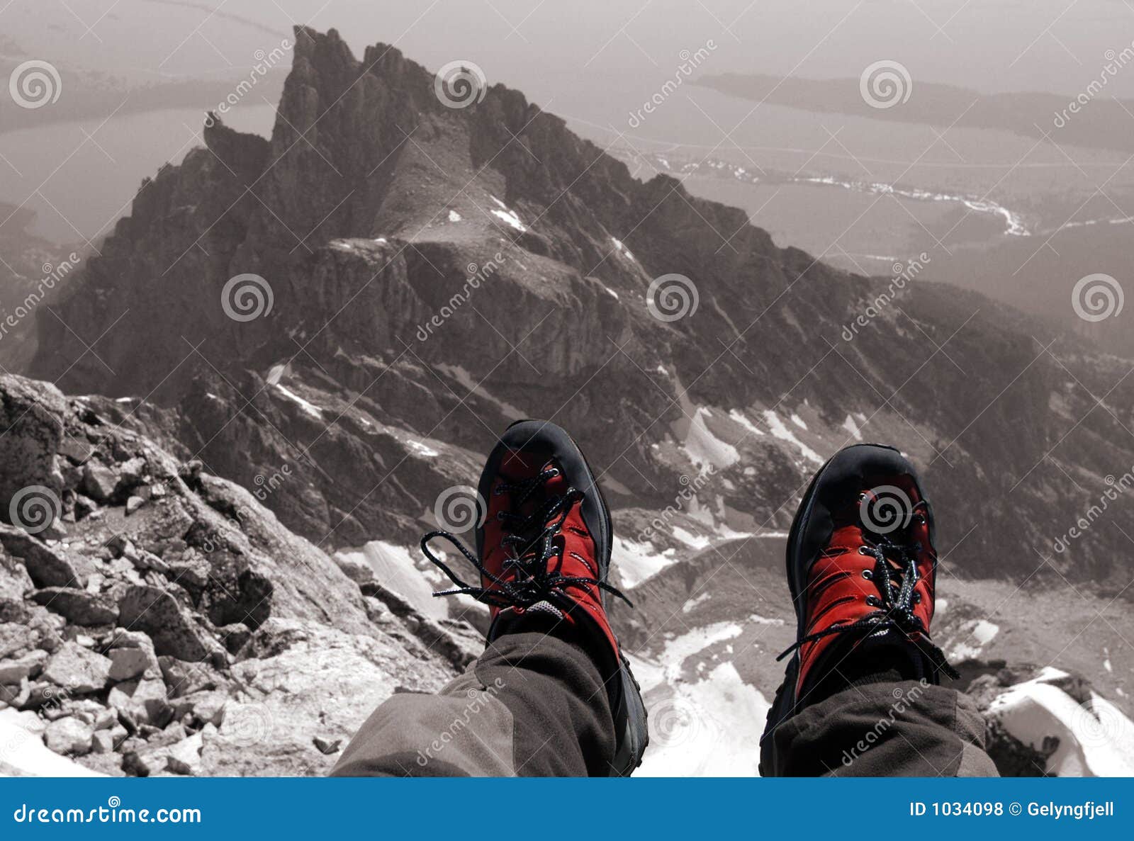 Summit break stock photo. Image of healthy, mountains - 1034098
