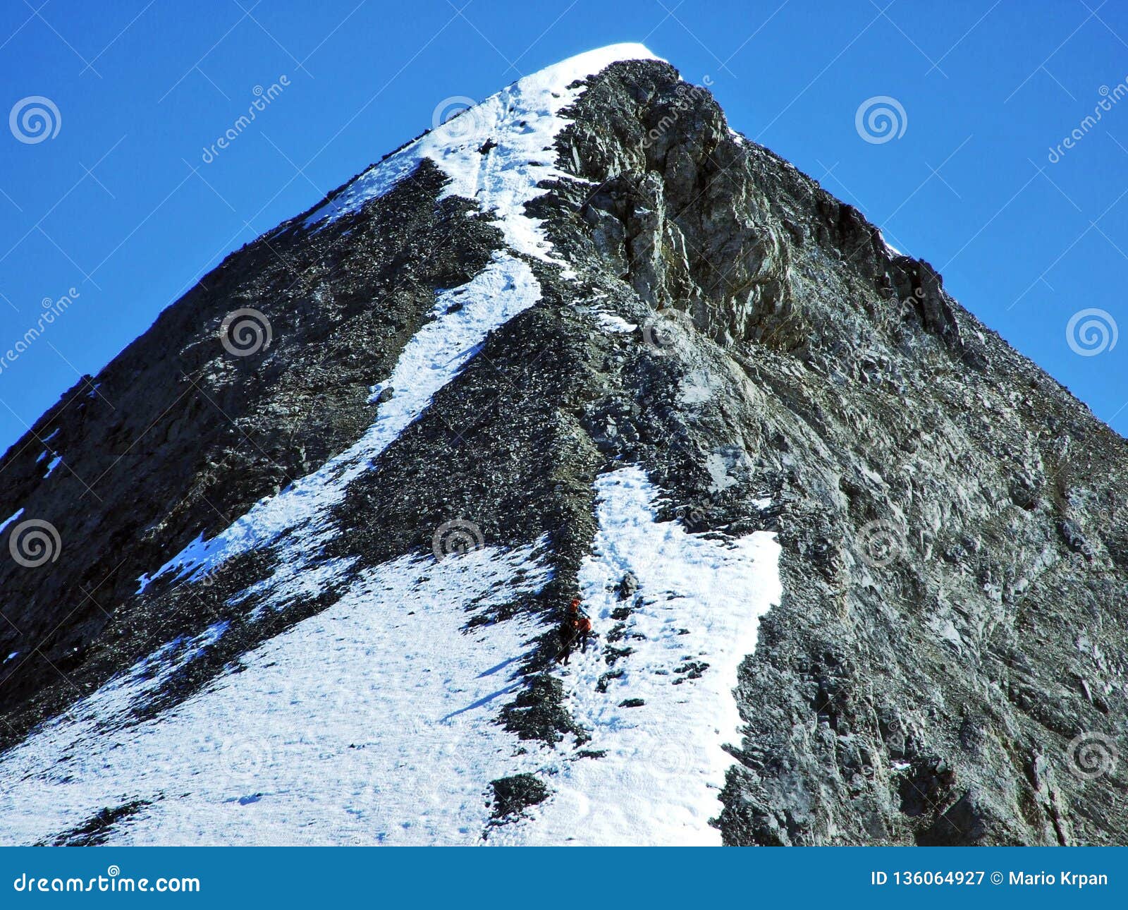 Summit Clariden in the Glarus Alps Mountain Range Stock Image - Image ...