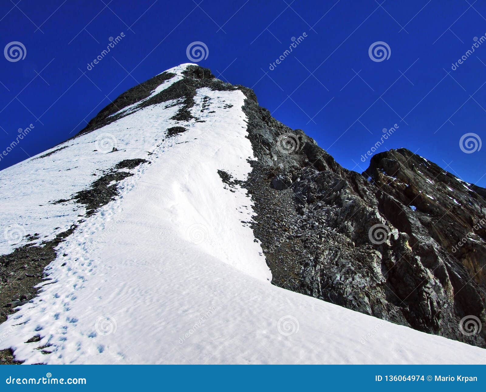 Summit Clariden in the Glarus Alps Mountain Range Stock Photo - Image ...