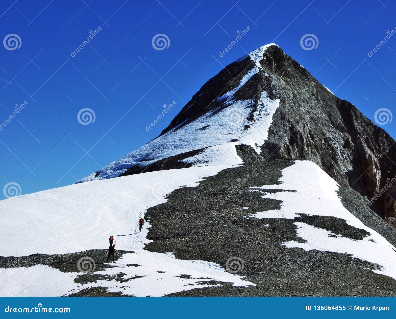Summit Clariden in the Glarus Alps Mountain Range Stock Image - Image ...
