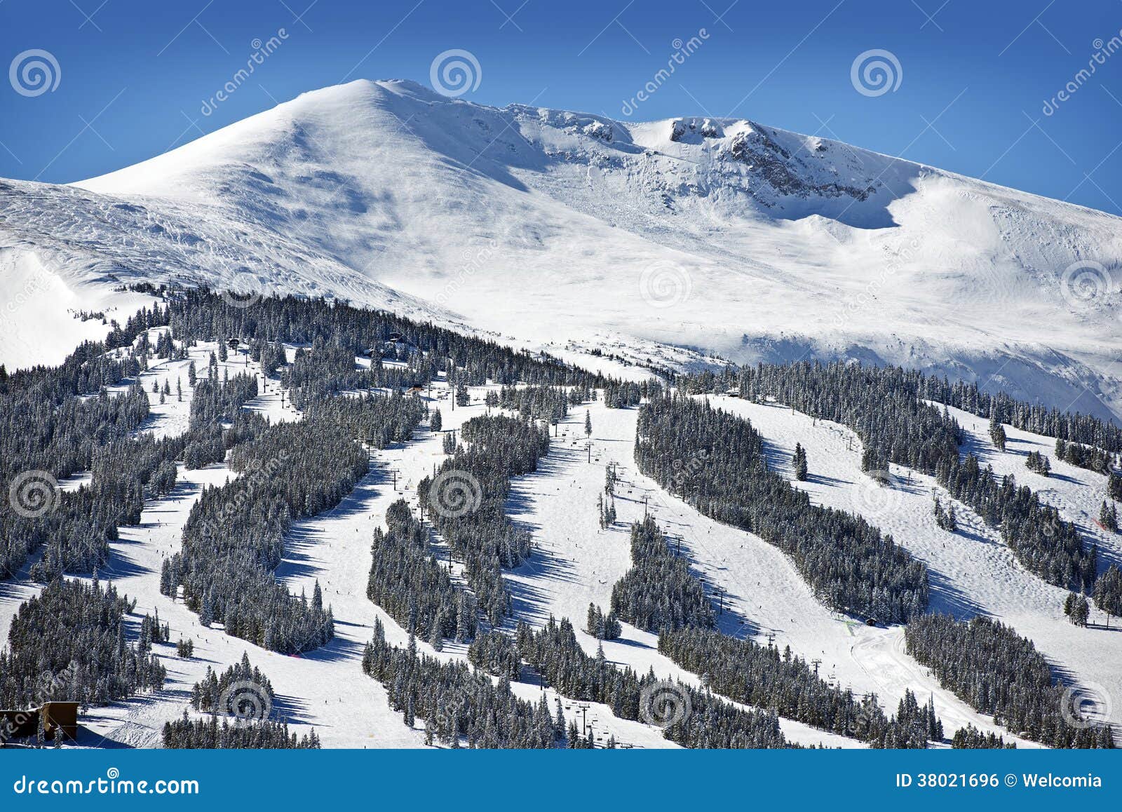 Summit County Ski Slopes stock photo. Image of skiing - 38021696