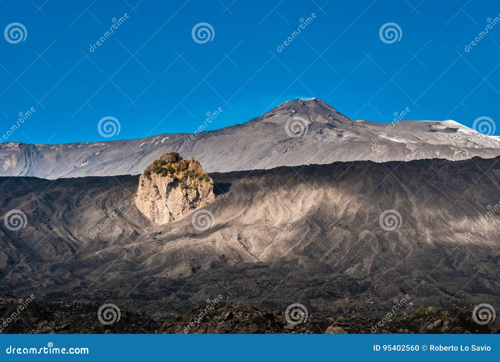 Summit Craters of Volcano Etna Seen from the Eastern Flank Stock Photo ...