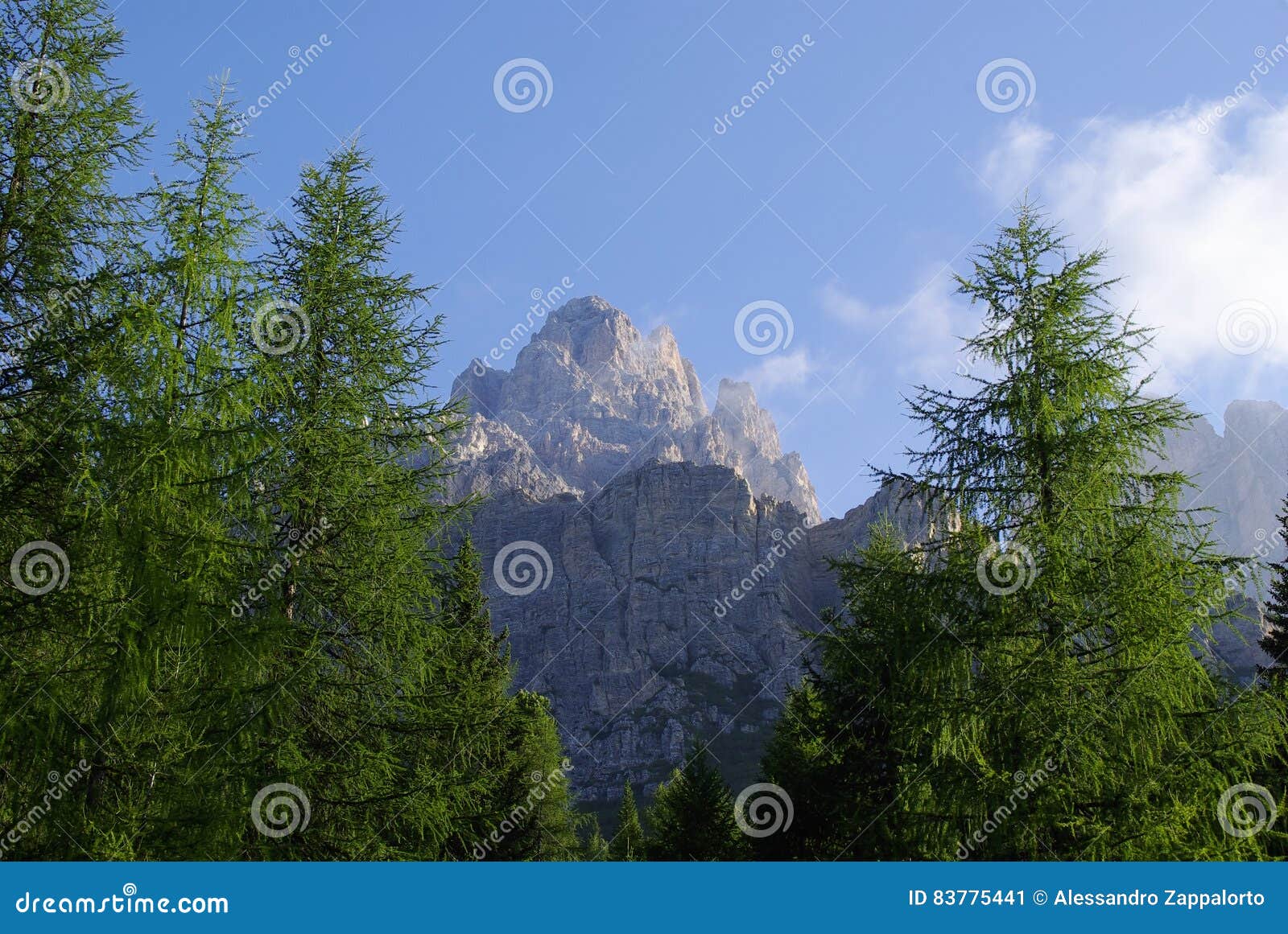 The Summit of Cristallo, One of the Highest Peak in the Dolomite Stock ...