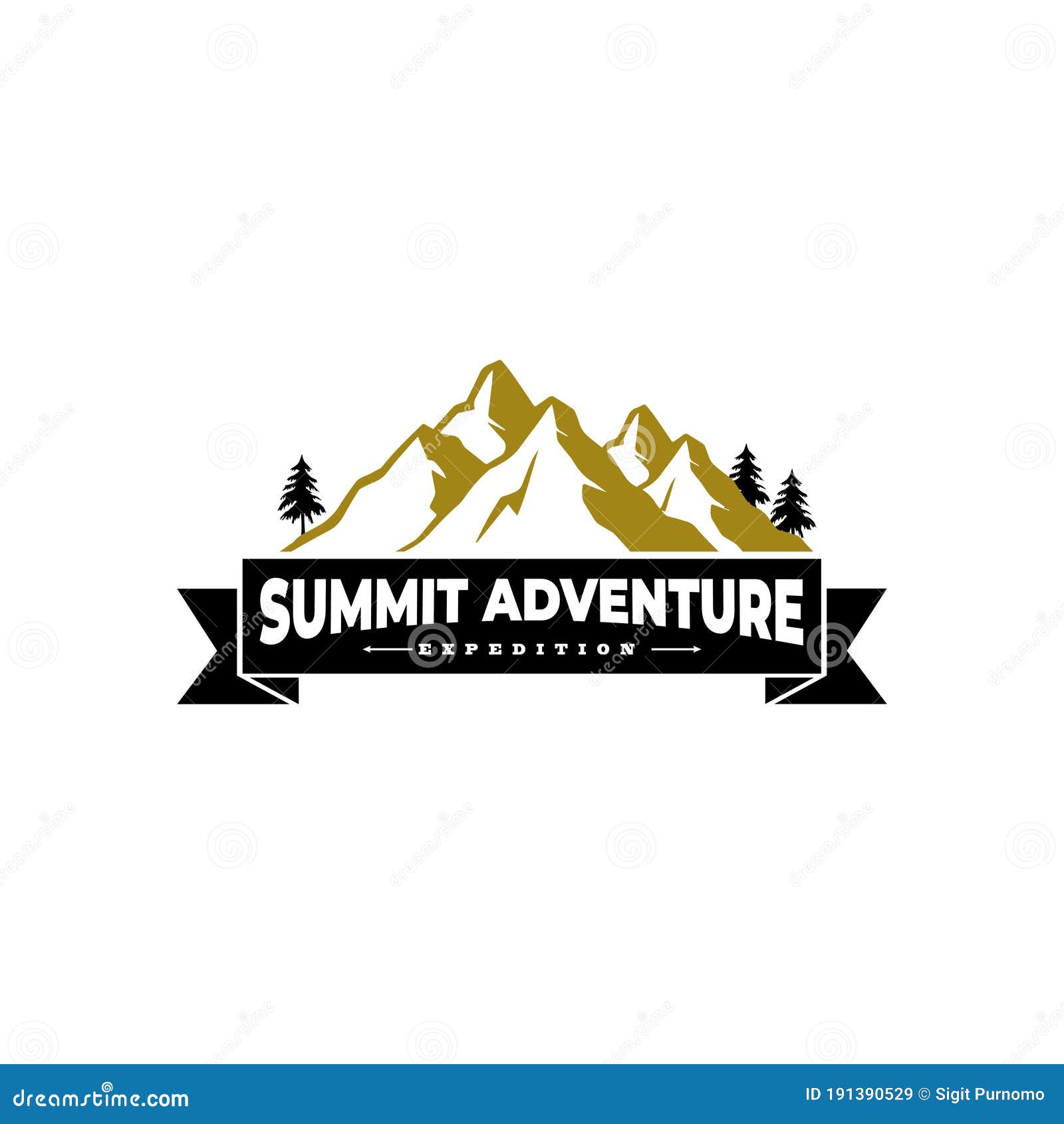 Summit Expedition Logo Vector Illustration Stock Vector - Illustration ...