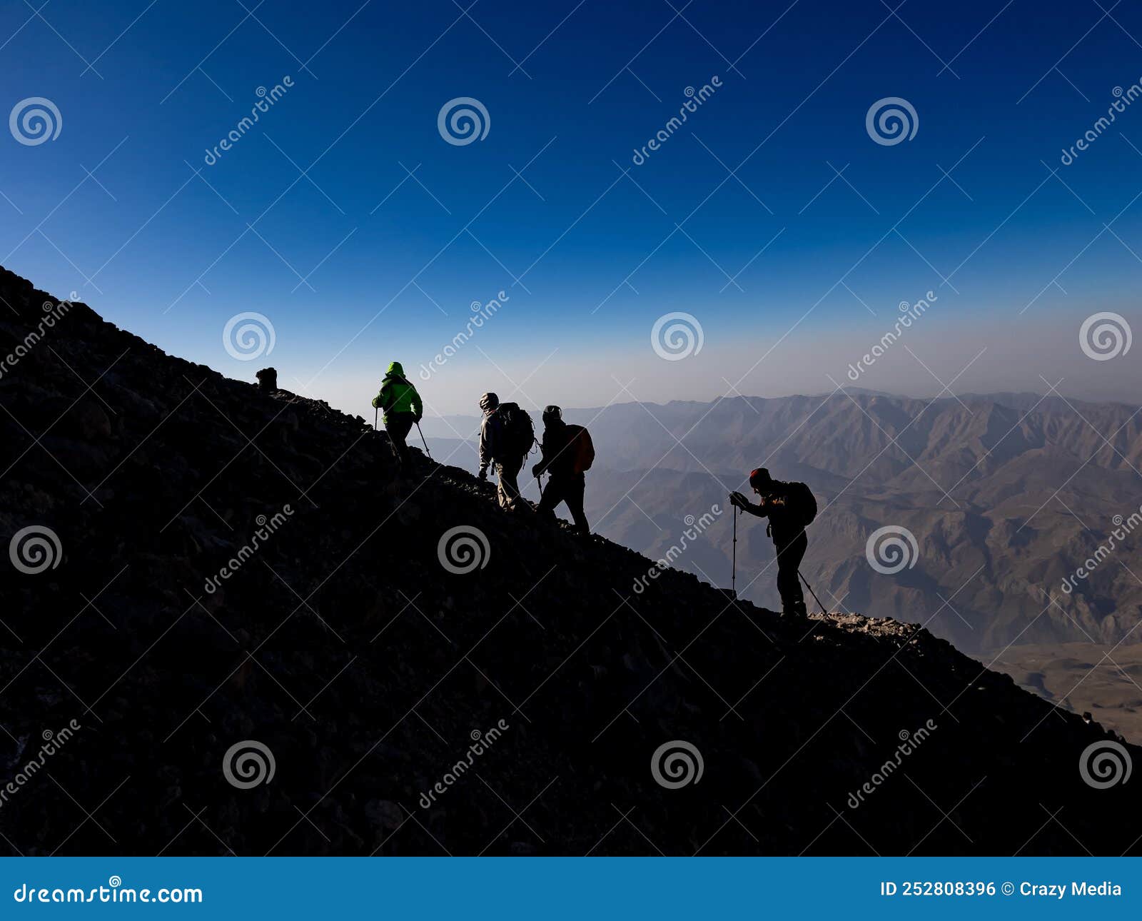 Summit Hikes of Professional Climbers in Damavand Mountain Editorial ...