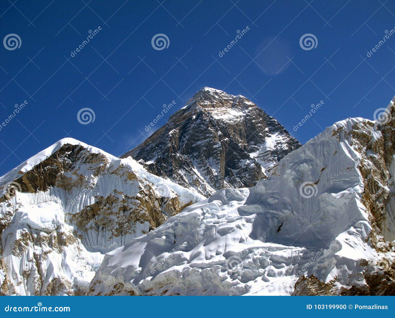 Summit of the Himalayas Mount Everest Stock Photo - Image of ...