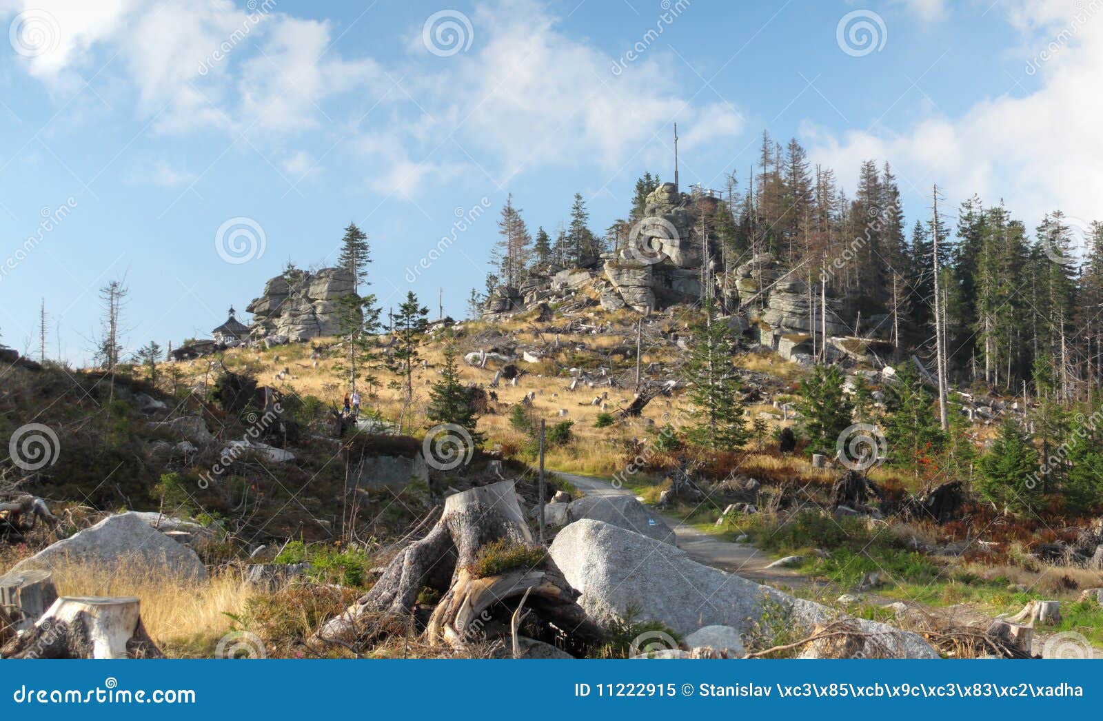Summit of Hochstein stock image. Image of peak, bohmerwald - 11222915