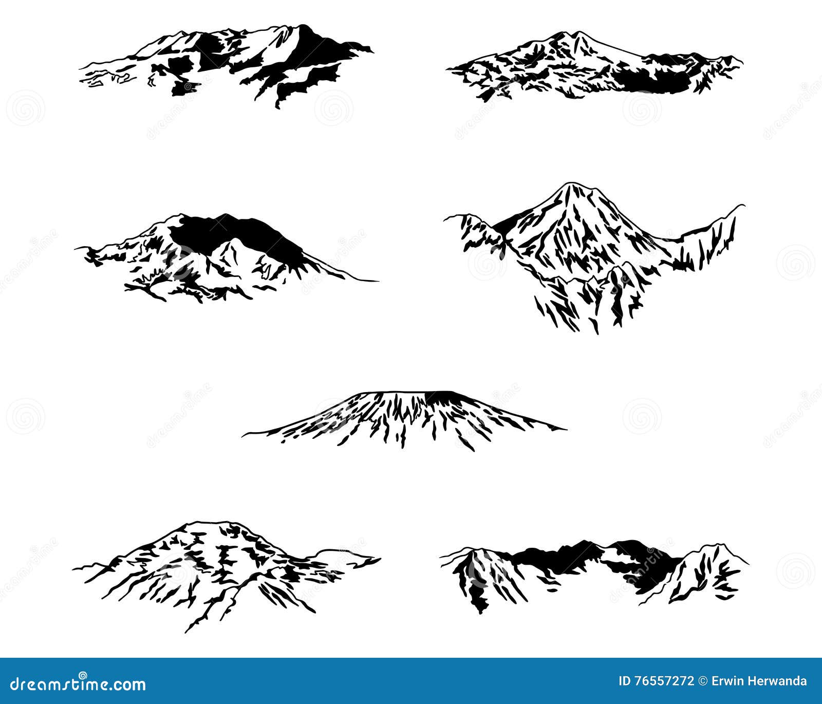 7 summit illustration stock vector. Illustration of summit - 76557272