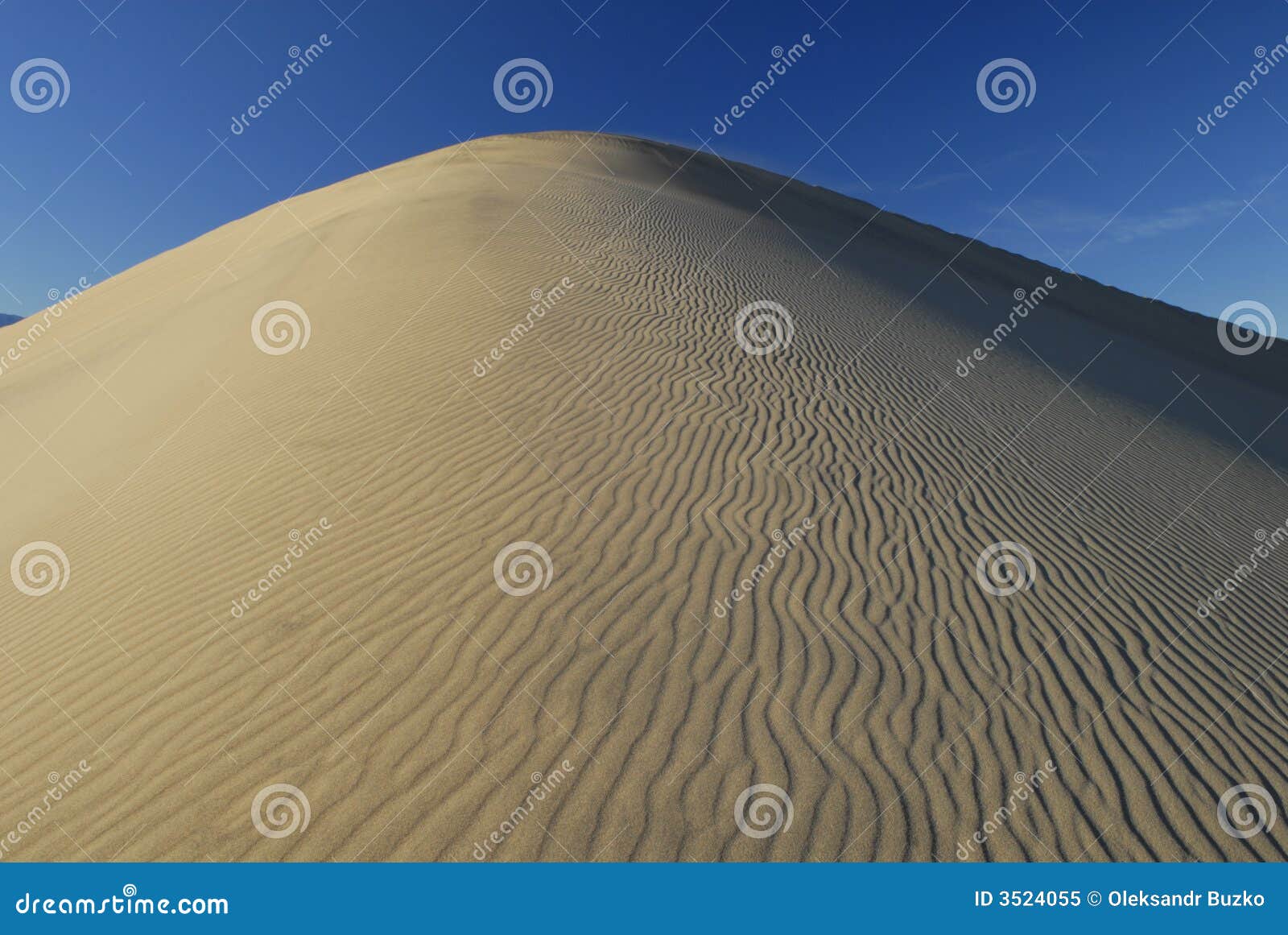 Summit of a Large Sand Dune Stock Image - Image of sunset, ripples: 3524055