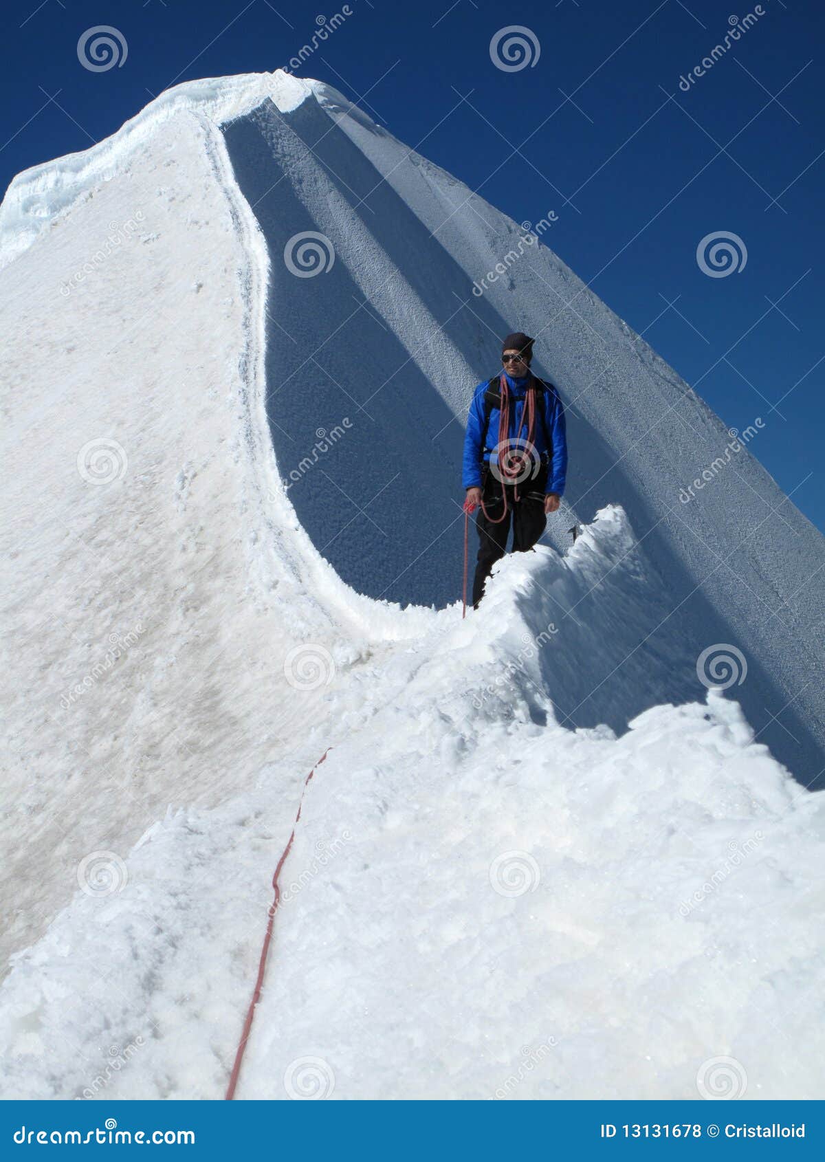 Summit of Monch mountain stock photo. Image of ridge - 13131678