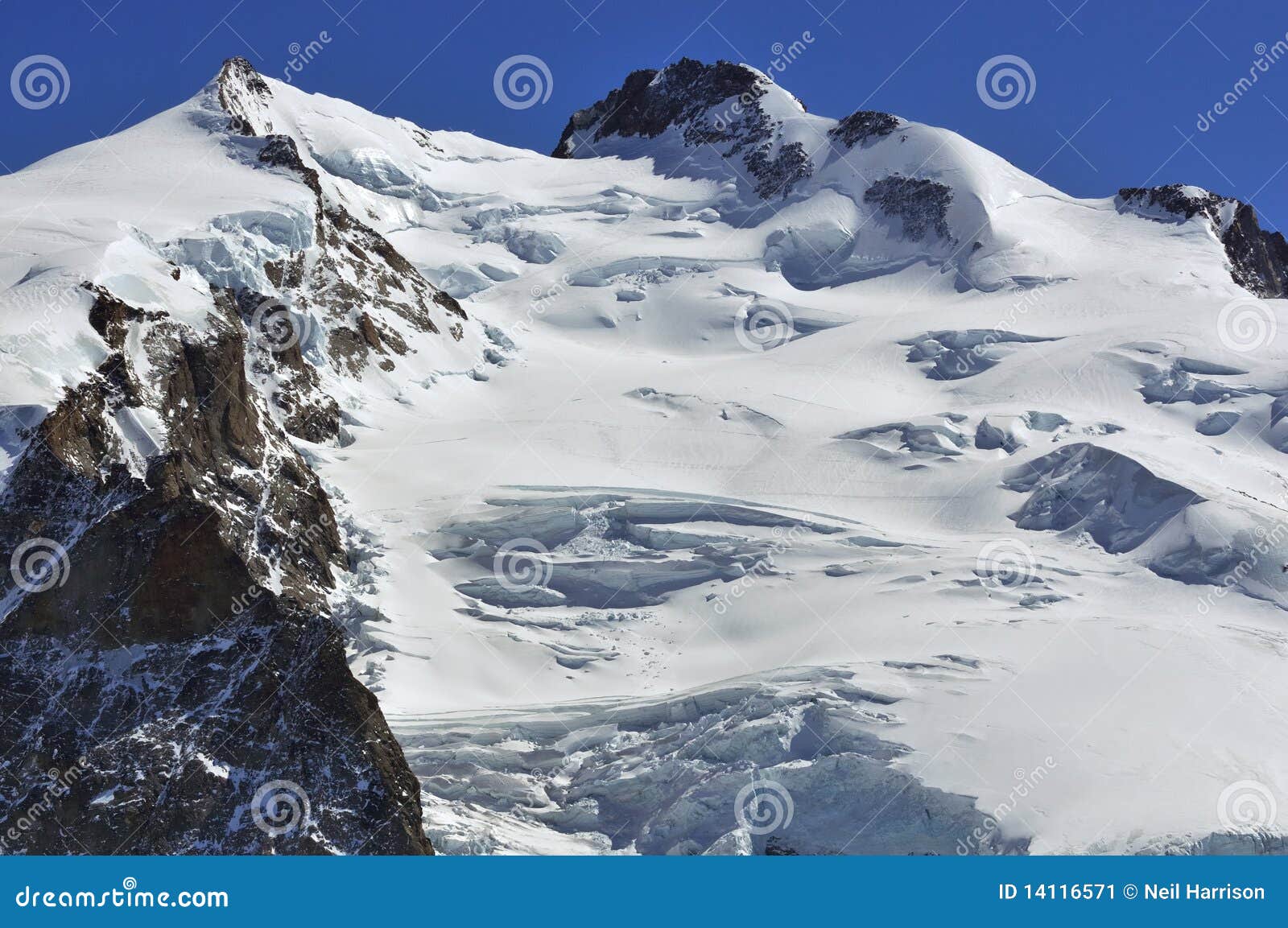 Summit of the Monte Rosa stock image. Image of wallis - 14116571