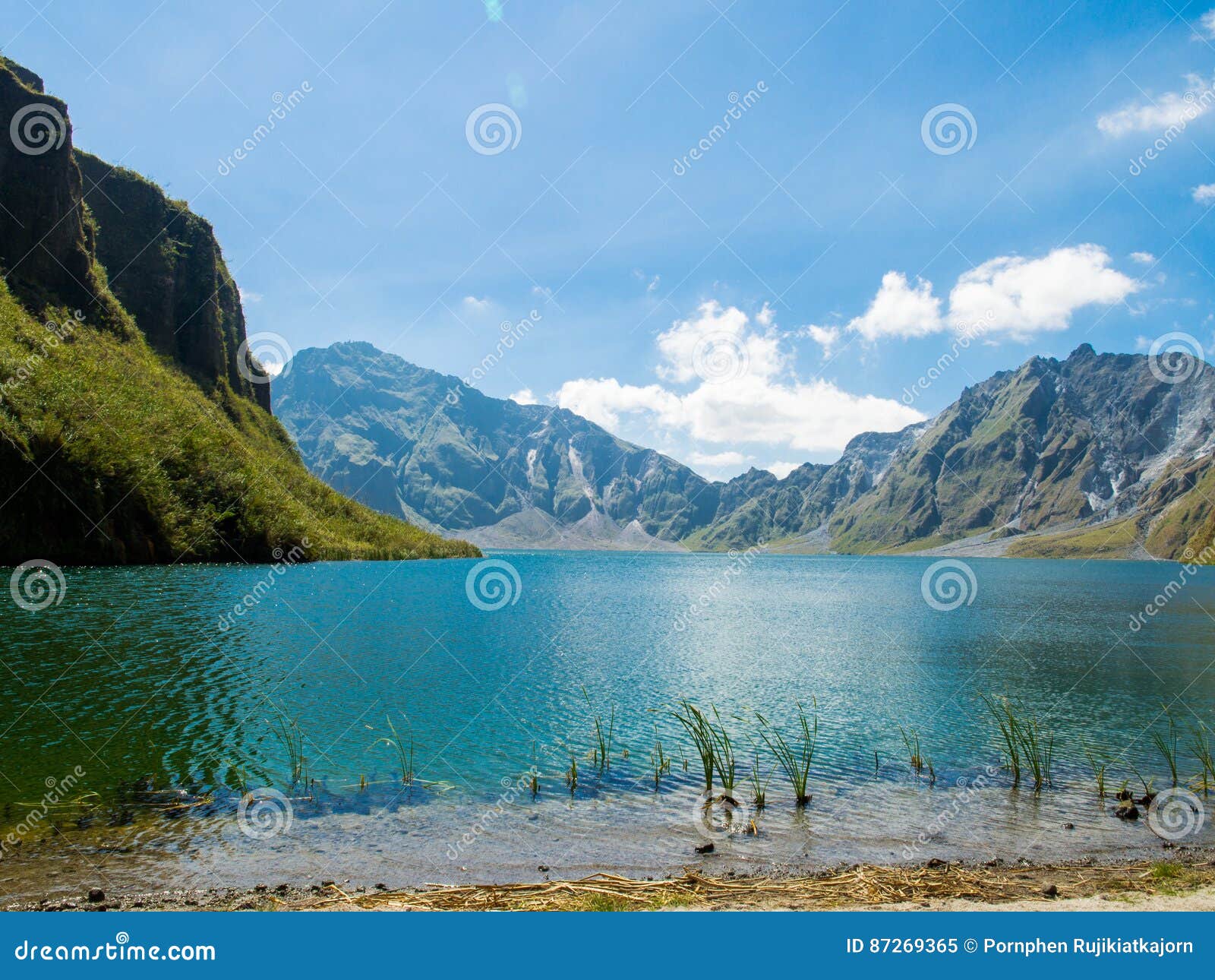 The Summit of Mount Pinatubo Crater Lake Stock Image - Image of mount ...