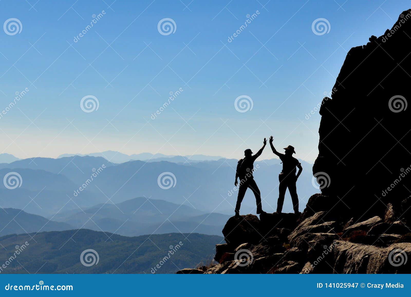 Summit Mountains, Amazing Landscape and Success Concept Stock Image ...