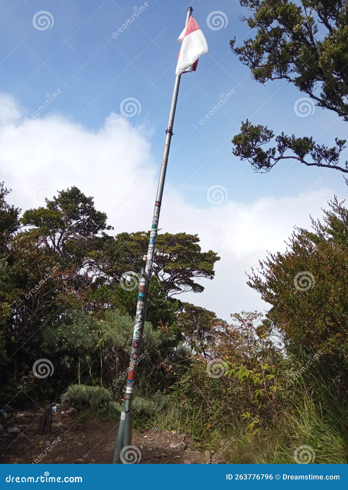 Summit Pangrango editorial photo. Image of flag, summit - 263776796