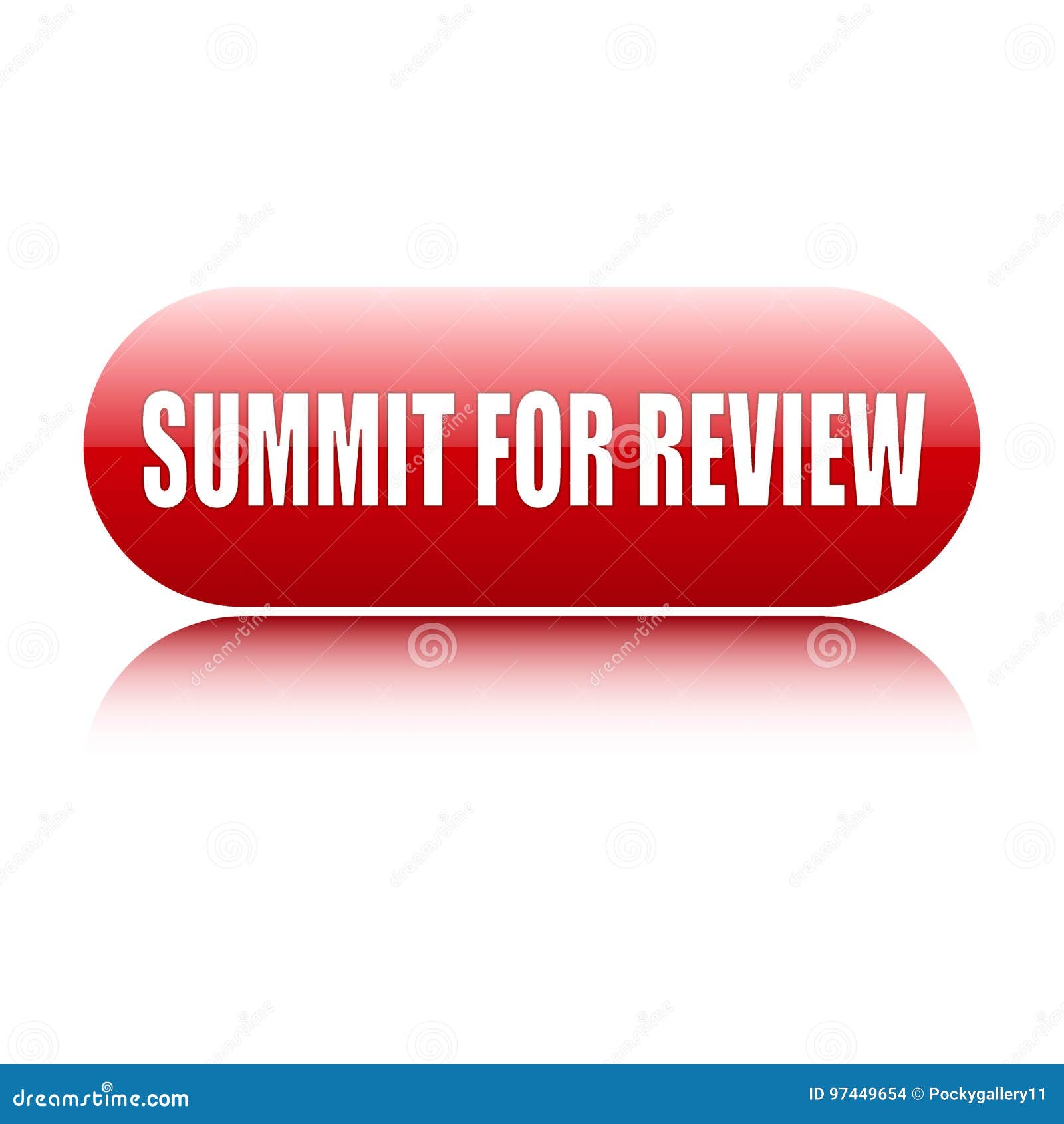 Summit for Review on Red Glossy Button Stock Vector - Illustration of ...