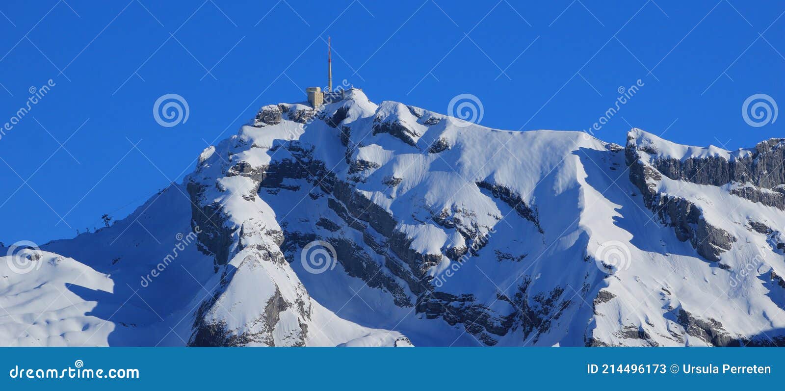 Summit Station on Top of Mount Santis Stock Image - Image of beautiful ...