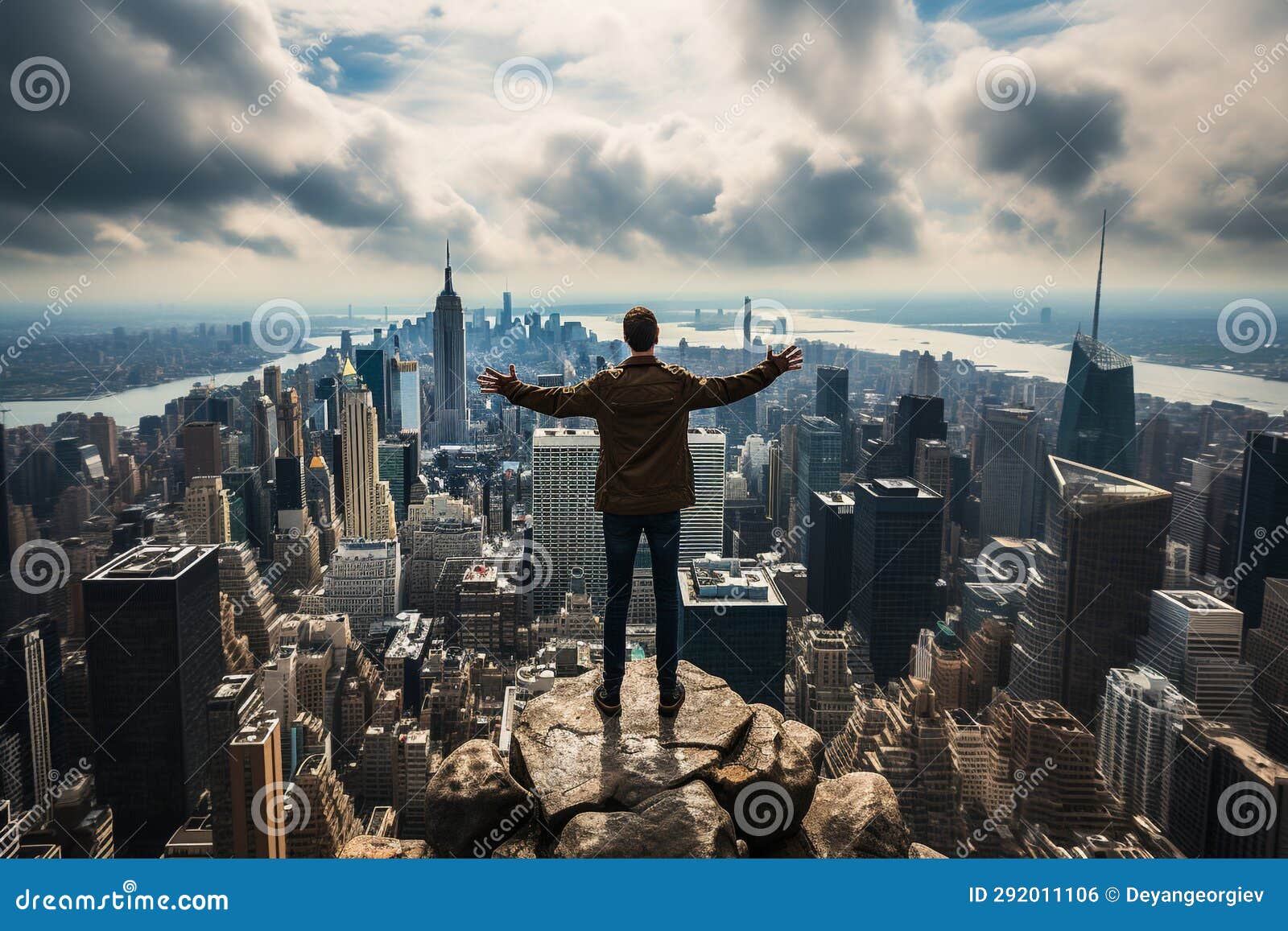 Summit Success: Climbers Support Each Other At Sunset, Embodying ...