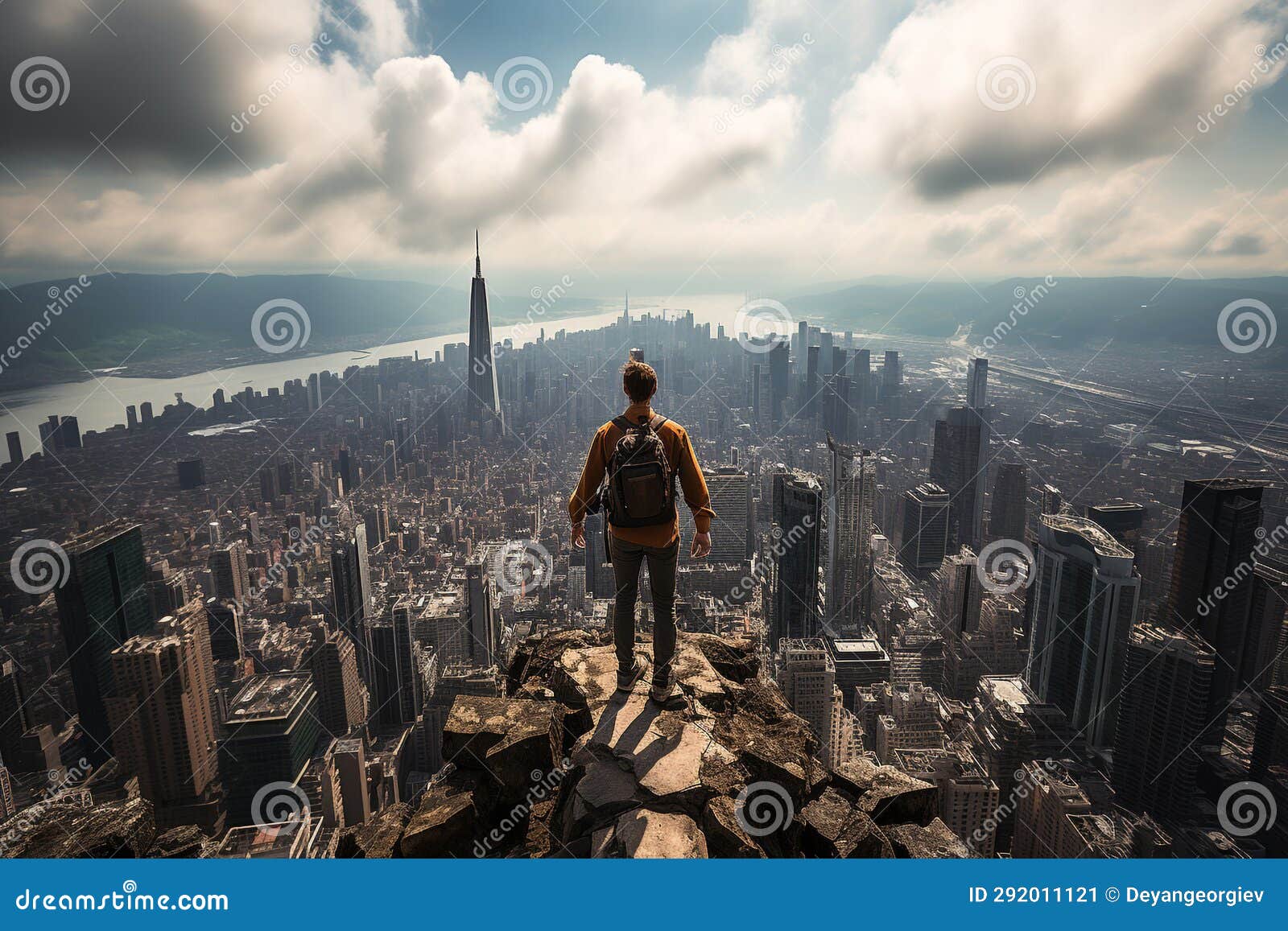 Summit Success: Climbers Support Each Other At Sunset, Embodying ...