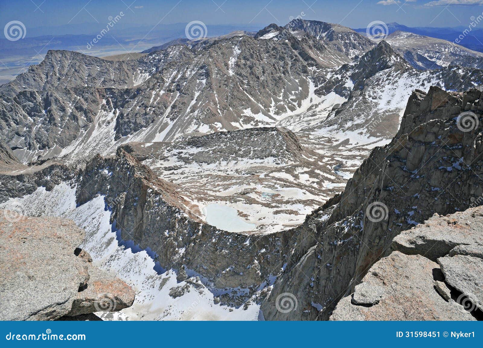 Summit View, from Mount Whitney, California Stock Image - Image of ...