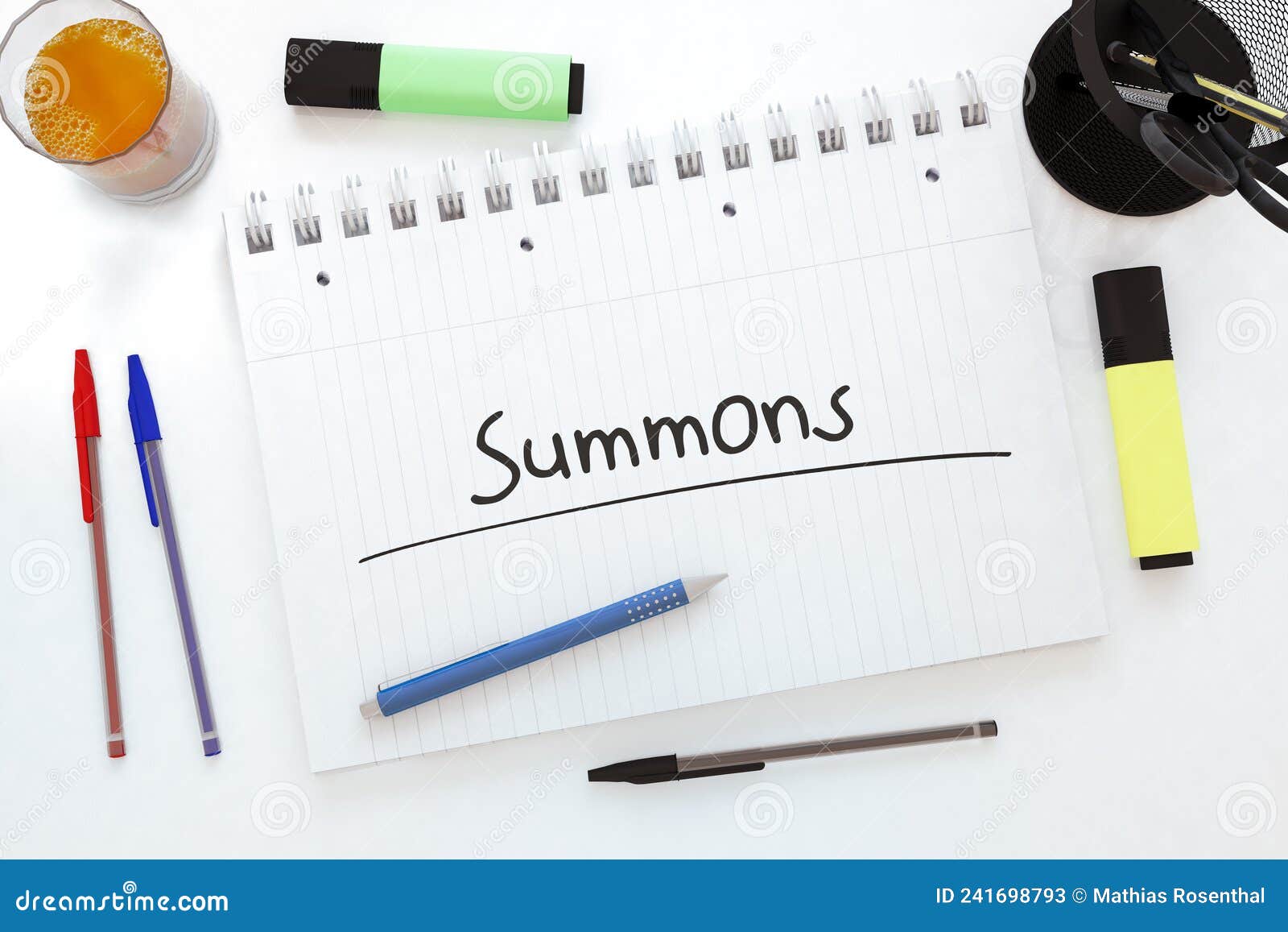 Summons stock illustration. Illustration of order, legal - 241698793