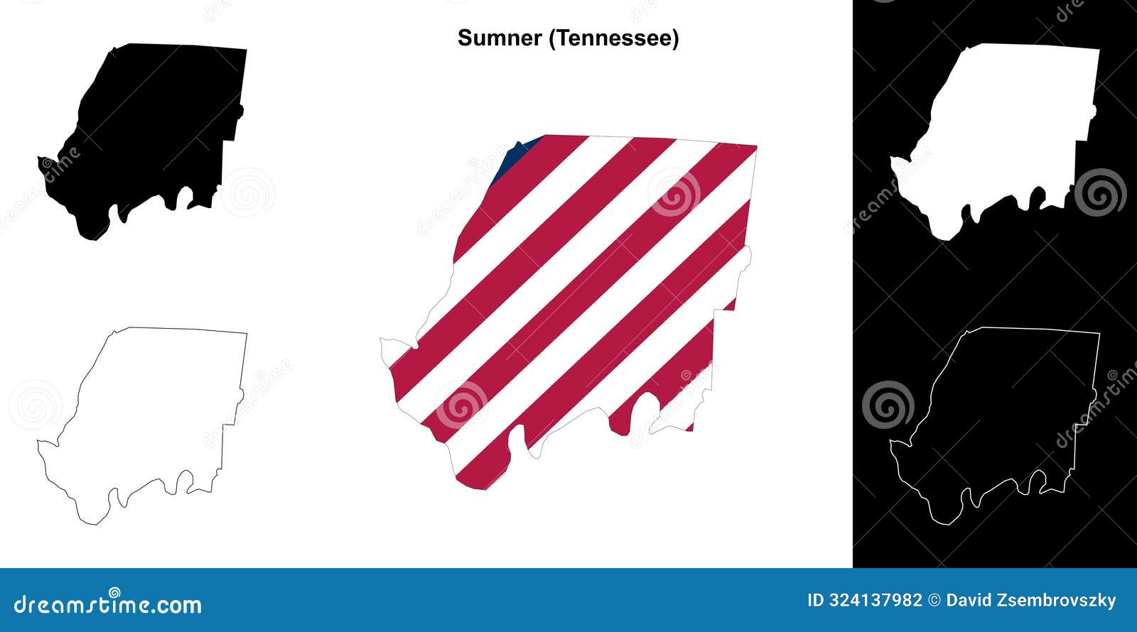 Sumner Outline Map Vector Illustration | CartoonDealer.com #324137982