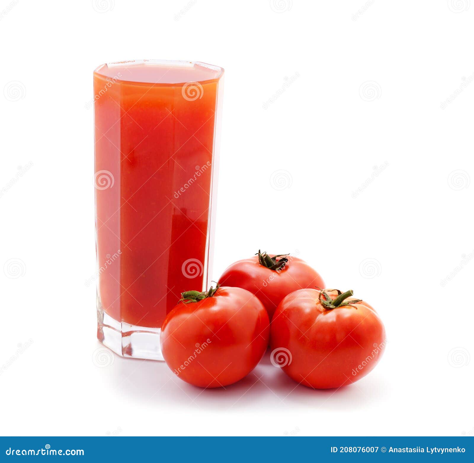 Sumo de tomate imagem de stock. Imagem de branco, orgânico - 208076007