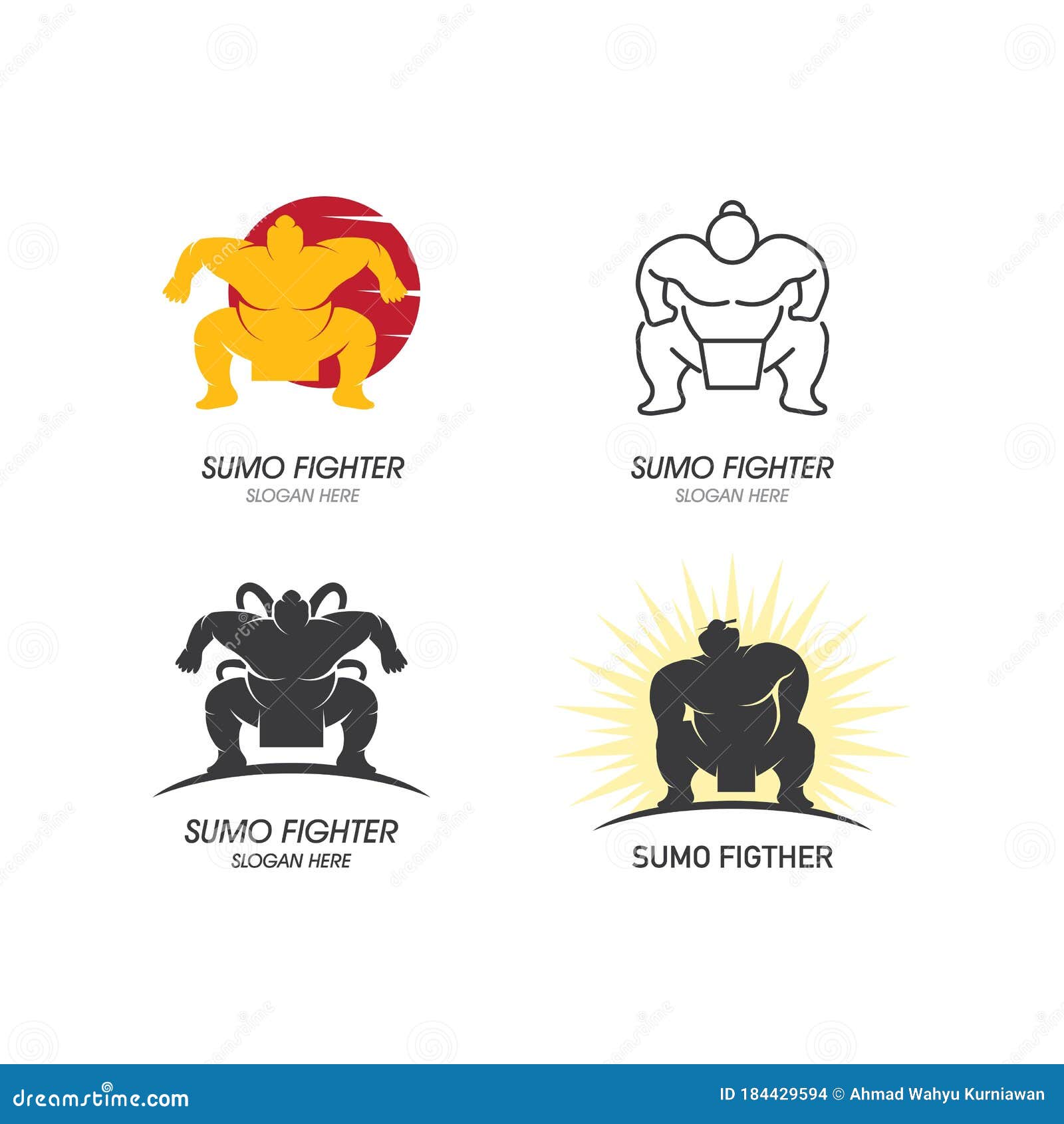 Sumo Fighter Icon Vector Sign And Symbol Isolated On White Background ...
