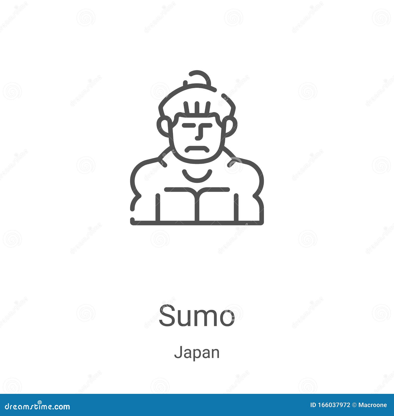 Sumo Thin Line Icon, Asian And Character, Japanese Wrestler Sign ...