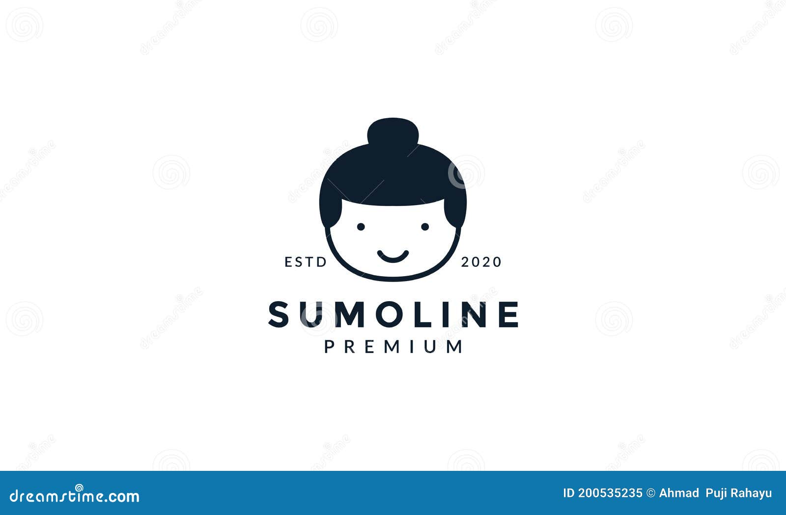Sumo Kids Cute Face Happy Logo Vector Icon Design Stock Vector ...