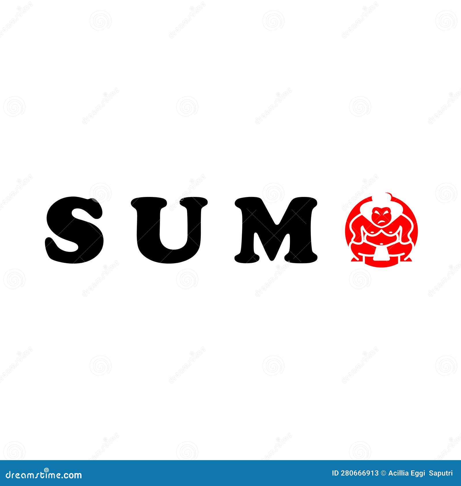 Sumo Logo Vector stock illustration. Illustration of exercise - 280666913